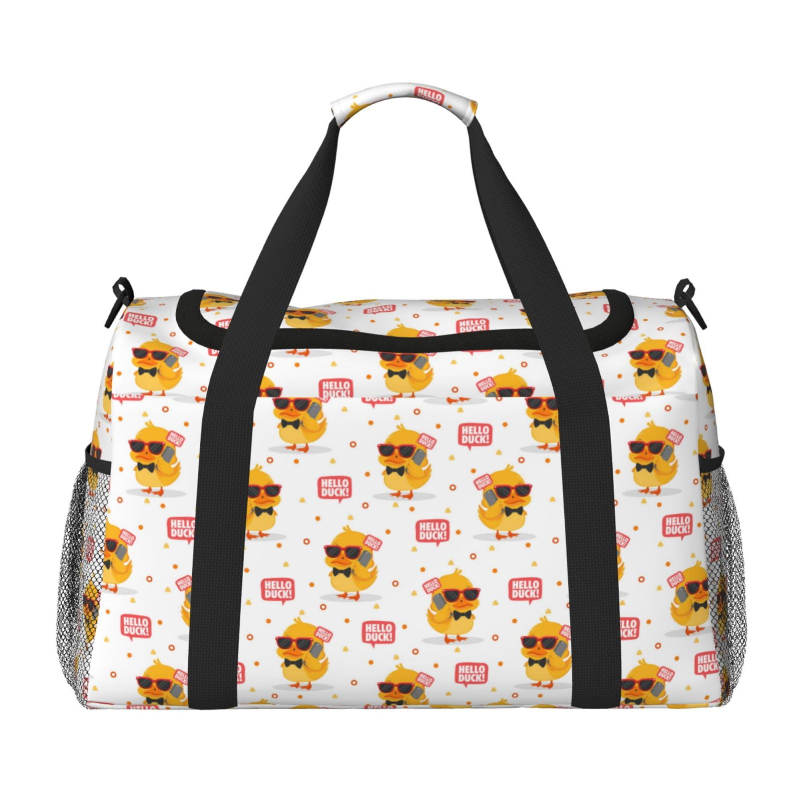 Rateoe Cute Duck Pattern Gym Bag for Women, Duffle Bag for Travel with ...