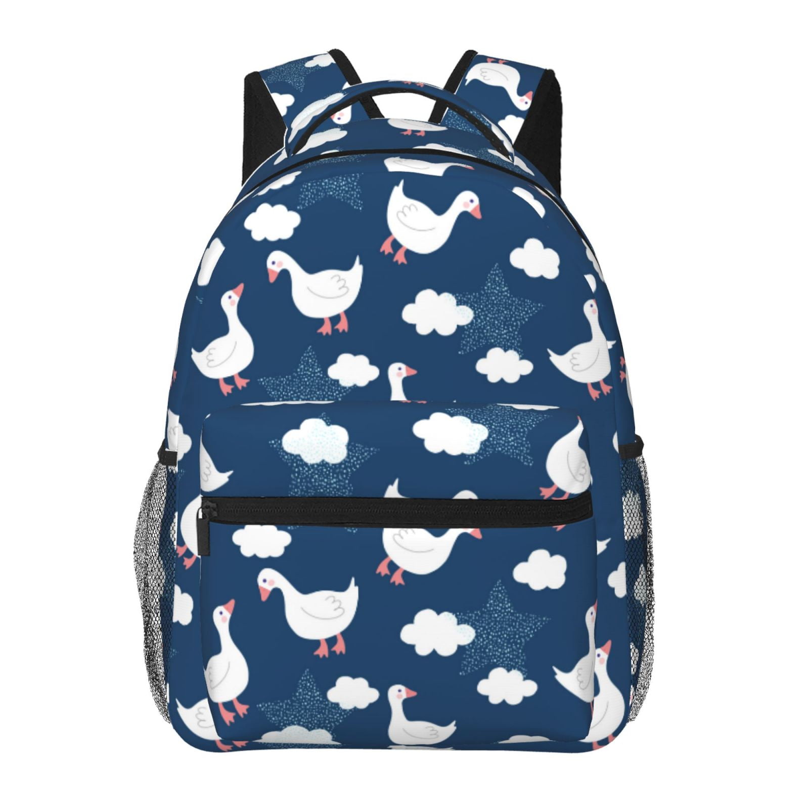 Rateoe Cute Goose On Blue Sky Pattern Casual Backpack for School, Work ...