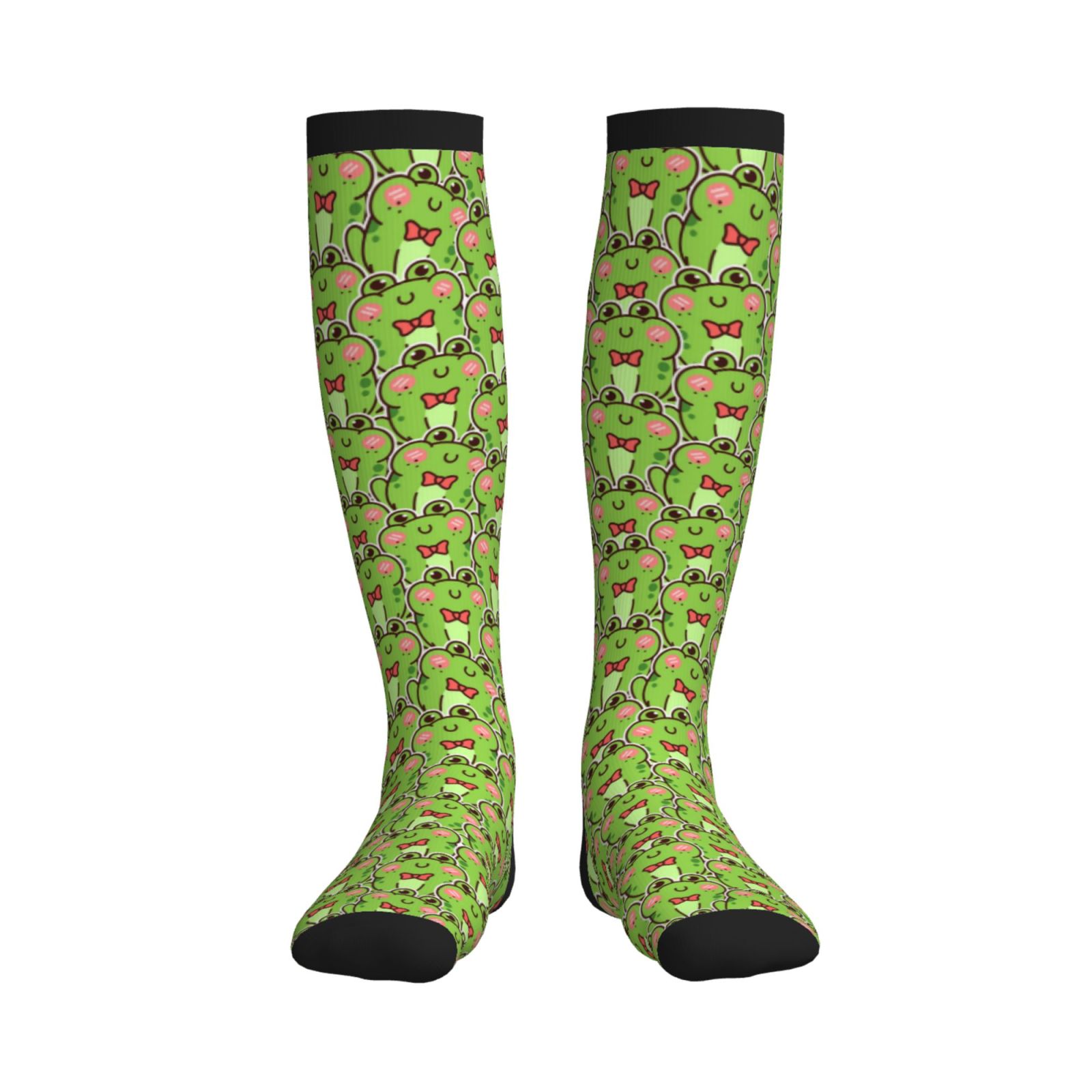 Rateoe Cute Green Frog Compression Socks for Women and Men 20-30mmHg ...