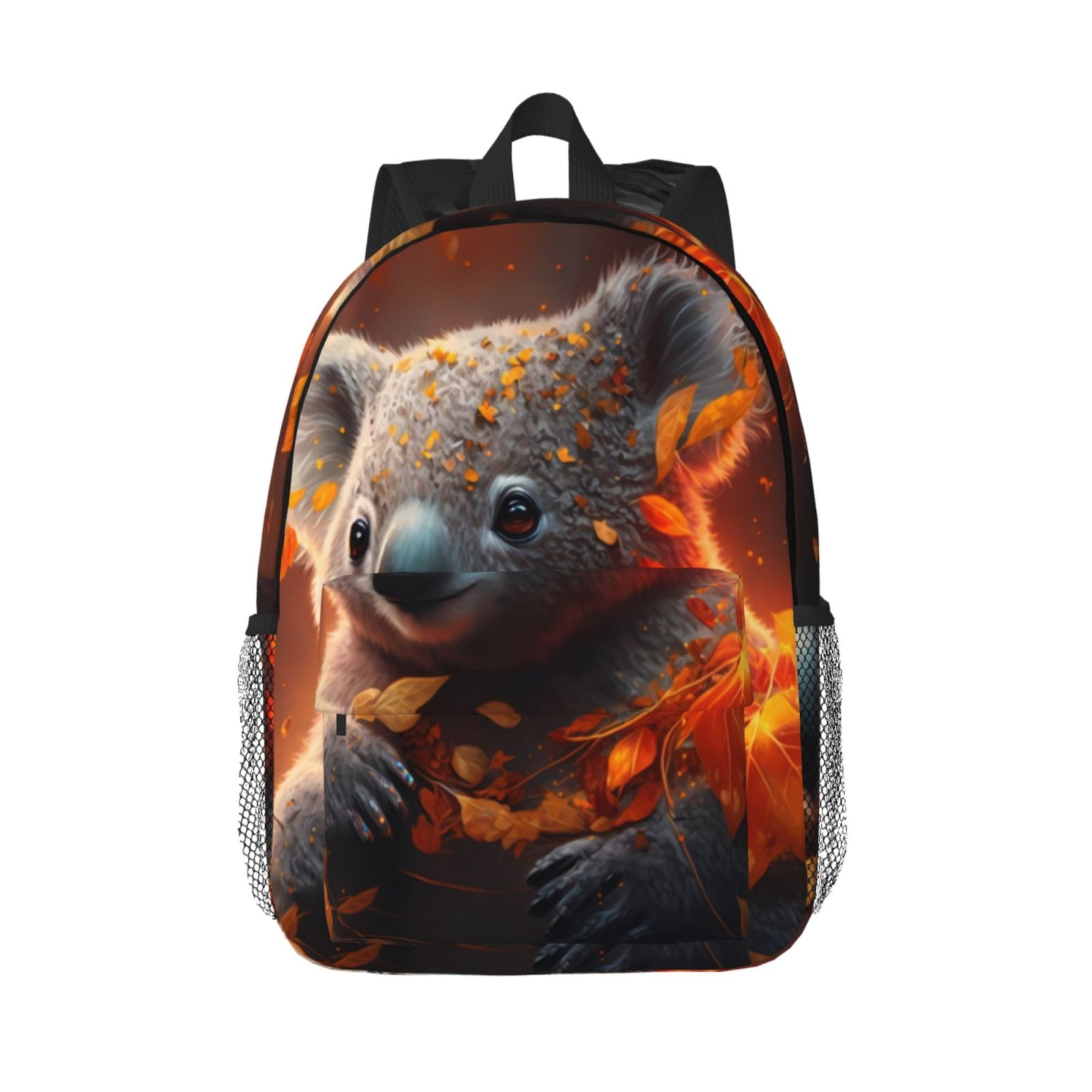 Rateoe Cute Maple Leaf Koala Pattern Student Backpack Water-resistant ...