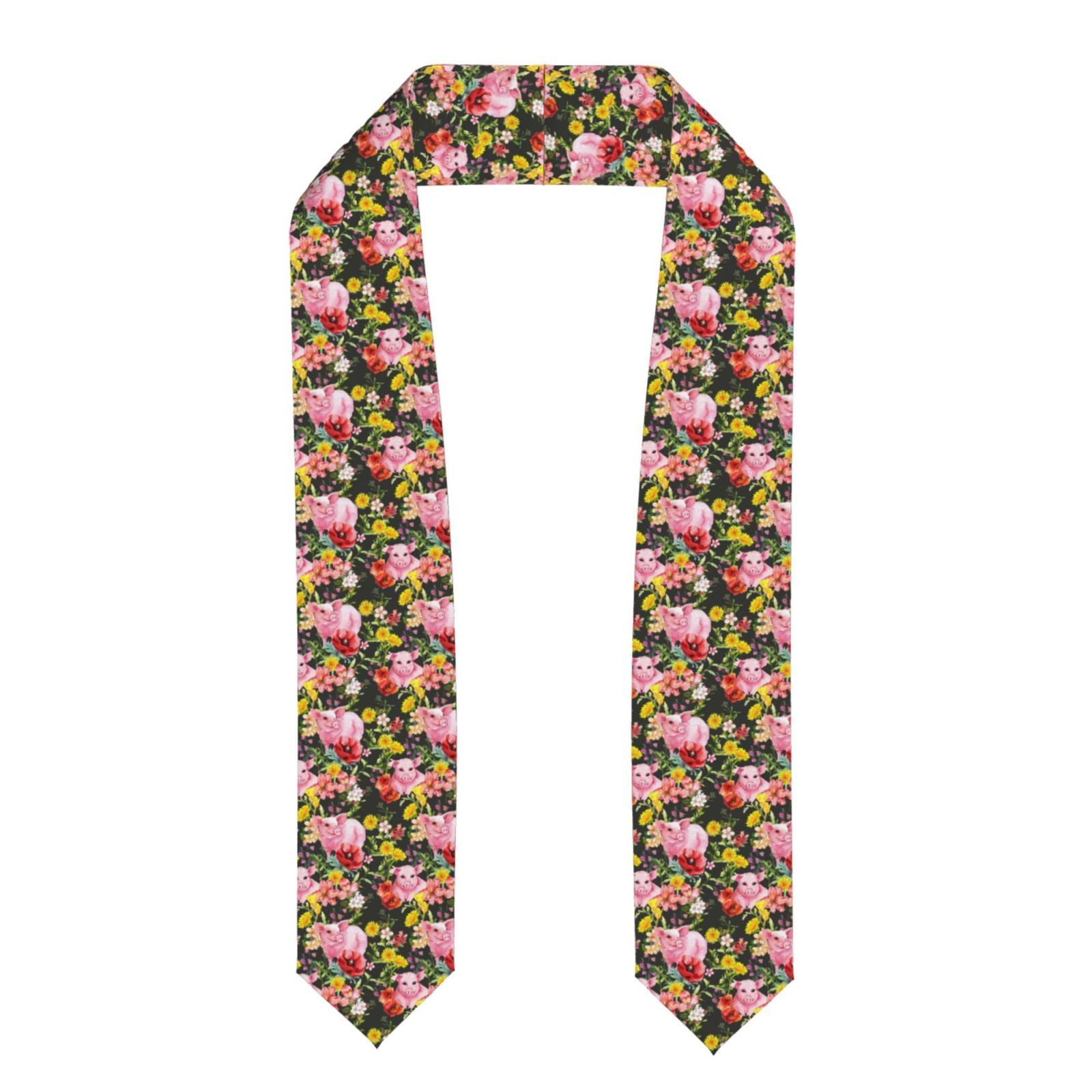 Rateoe Cute Pigs Sunflower Pattern Graduation Shawl Stole – Elegant ...