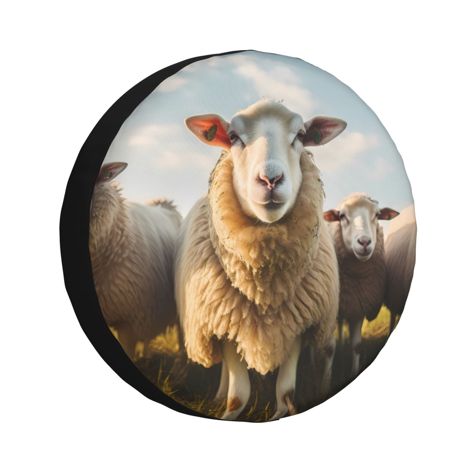 Rateoe Cute Prairie Sheep Herd Pattern Tire Cover Wheel Protectors ...