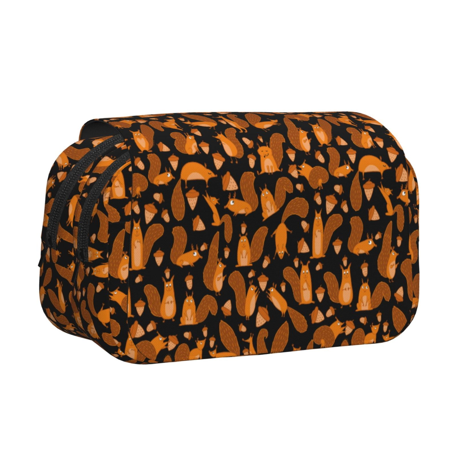 Rateoe Cute Squirrel Pattern Double Clamshell Pen Case, Storage ...