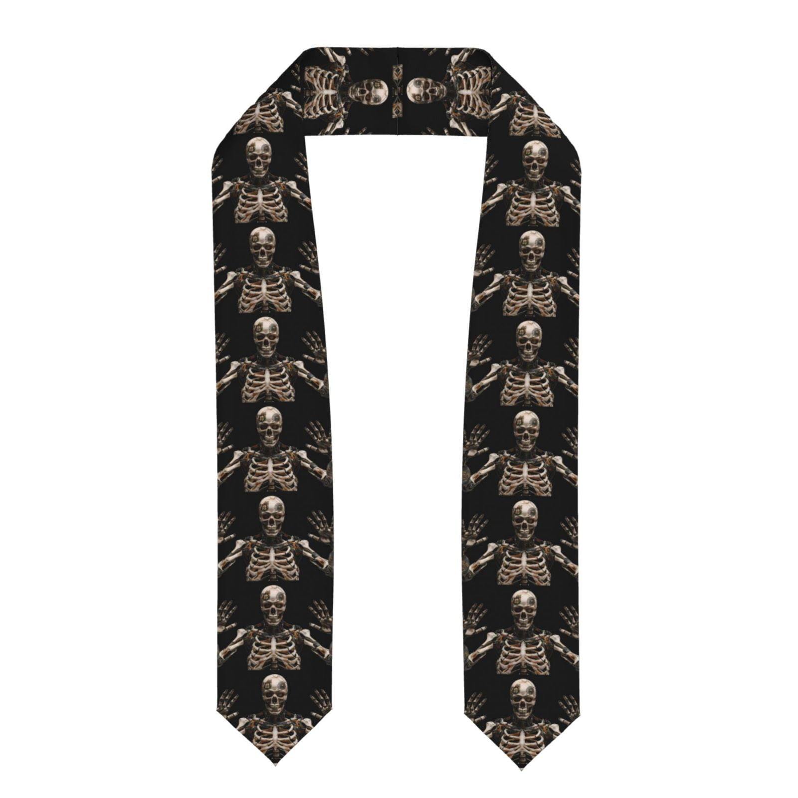 Rateoe Cyber Skeleton With Tattoos Pattern Graduation Shawl Stole ...