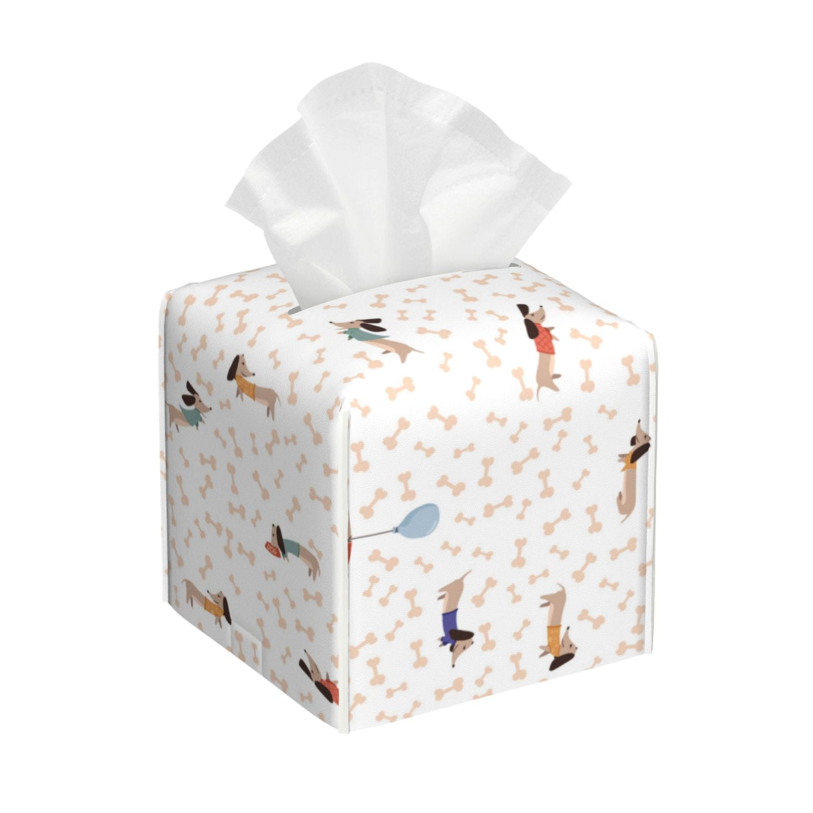 Rateoe Dachshund Dog Puppy Pattern Tissue Box Cover, Modern Square ...
