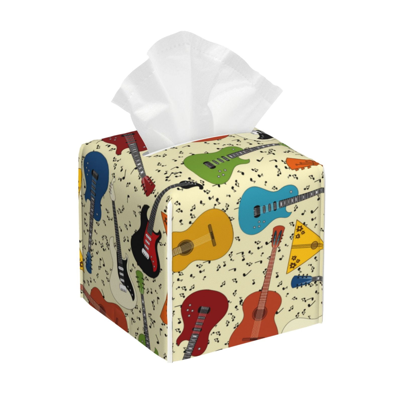 Rateoe Different Kind Of Guitars Pattern Tissue Box Cover, Modern ...