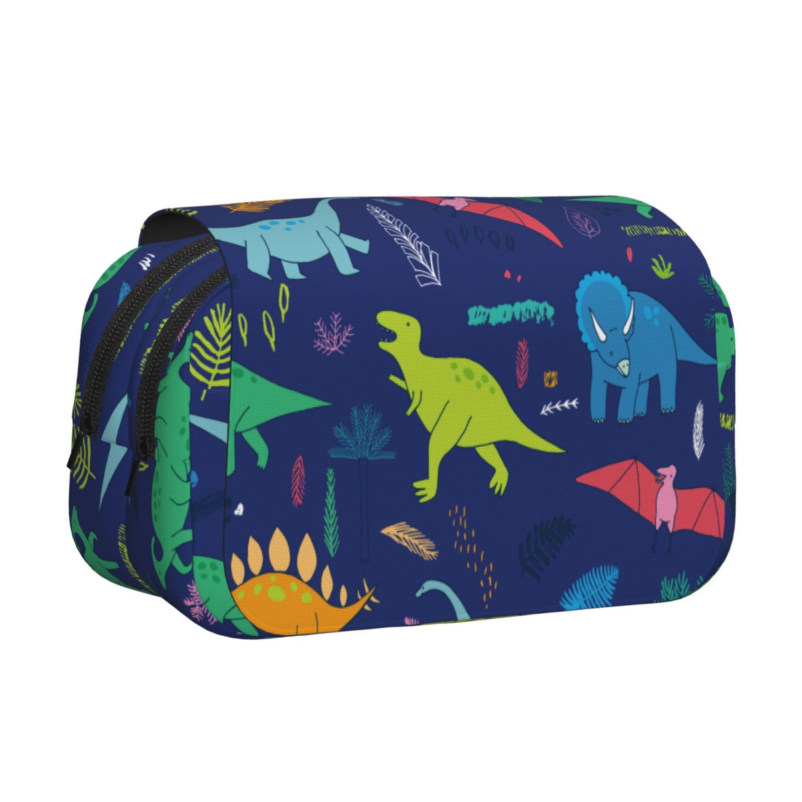 Rateoe Dinosaurs Pattern Double Clamshell Pen Case, Storage Organizer ...