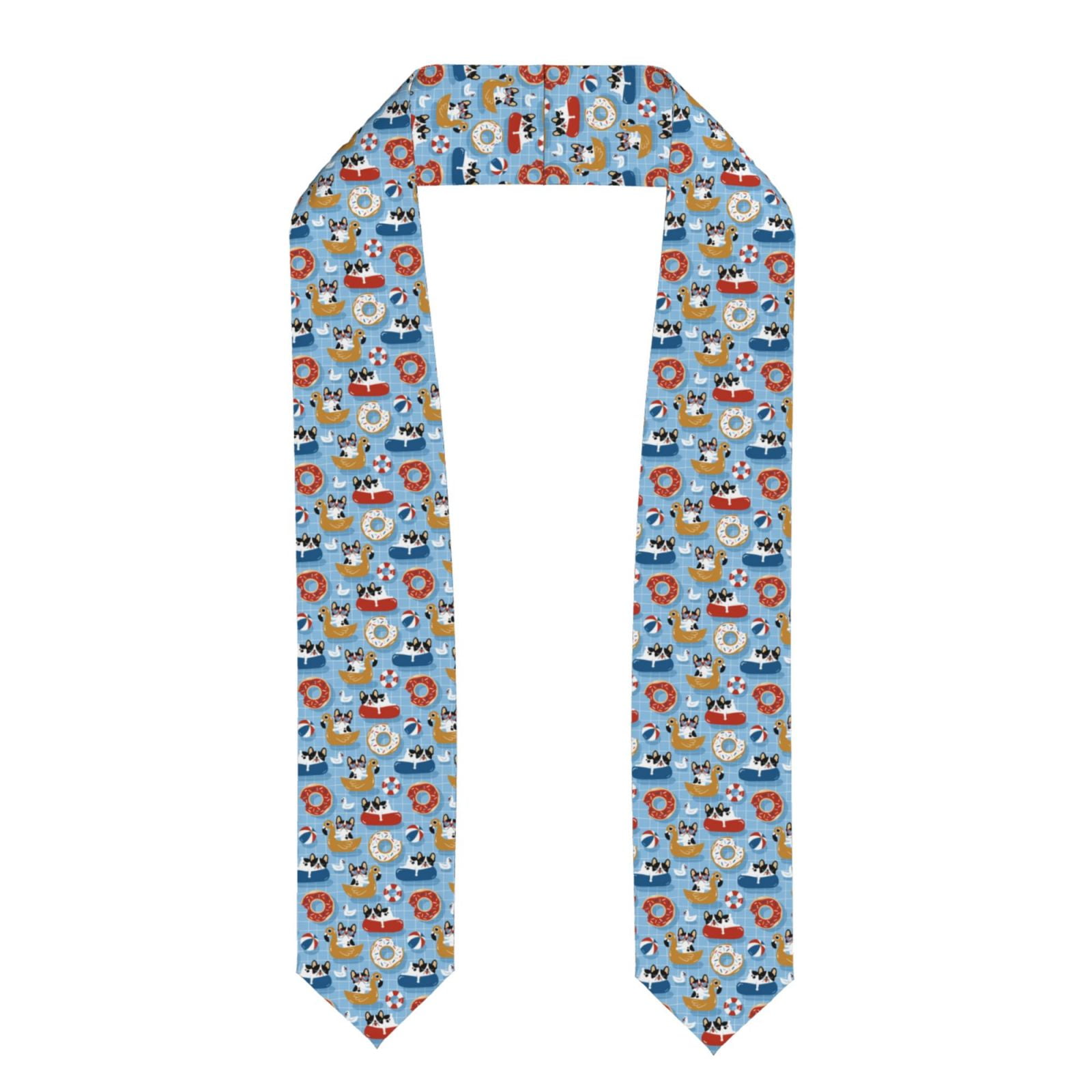 Rateoe Dogs With Pool Floats Pattern Graduation Shawl Stole – Elegant ...