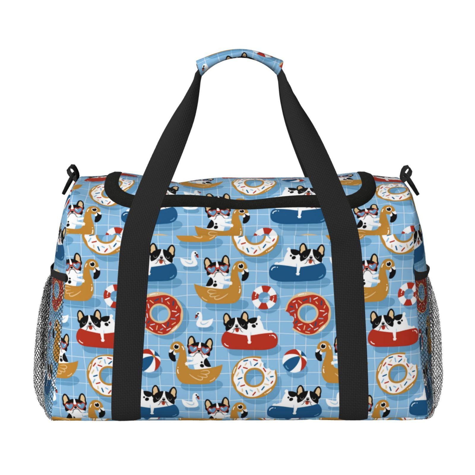 Rateoe Dogs With Pool Floats Pattern Gym Bag for Women, Duffle Bag for ...
