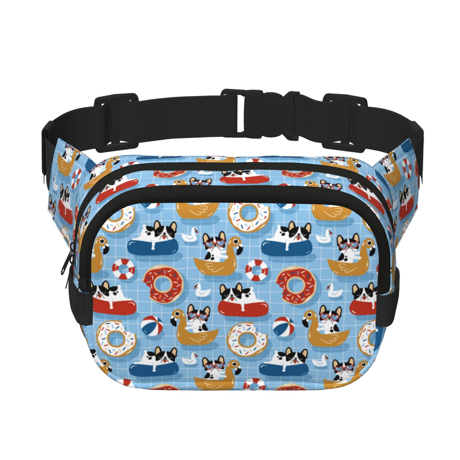 Rateoe Dogs With Pool Floats Print Fanny Pack Belt Bag for Women and ...
