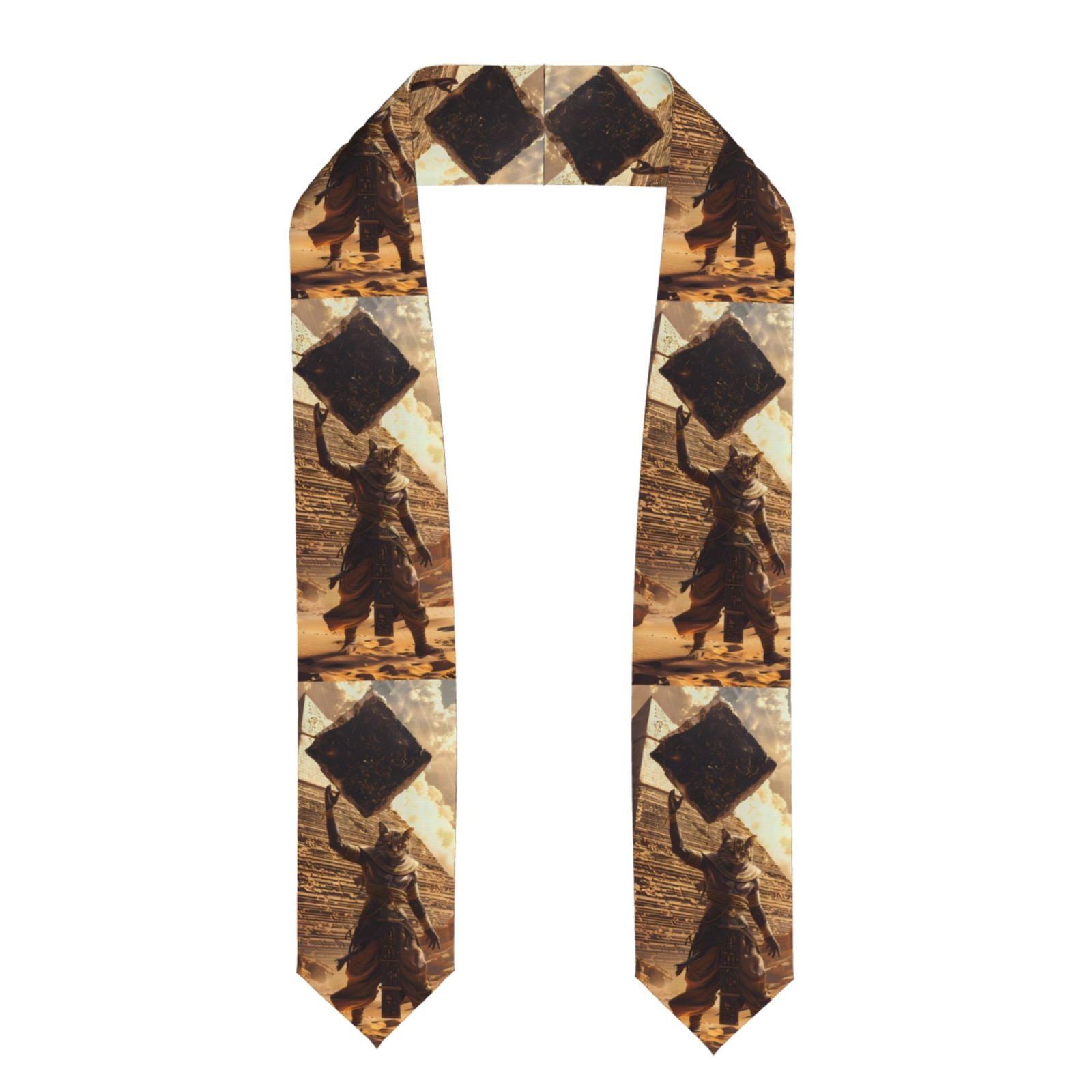 Rateoe Egyptian Cat Pharaoh Magic Pattern Graduation Shawl Stole ...