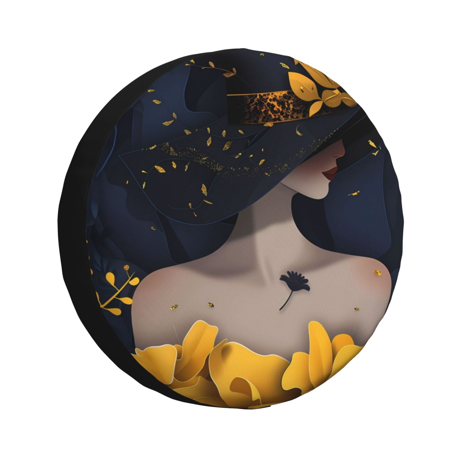 Rateoe Elegant Lady With Hat Pattern Tire Cover Wheel Protectors ...