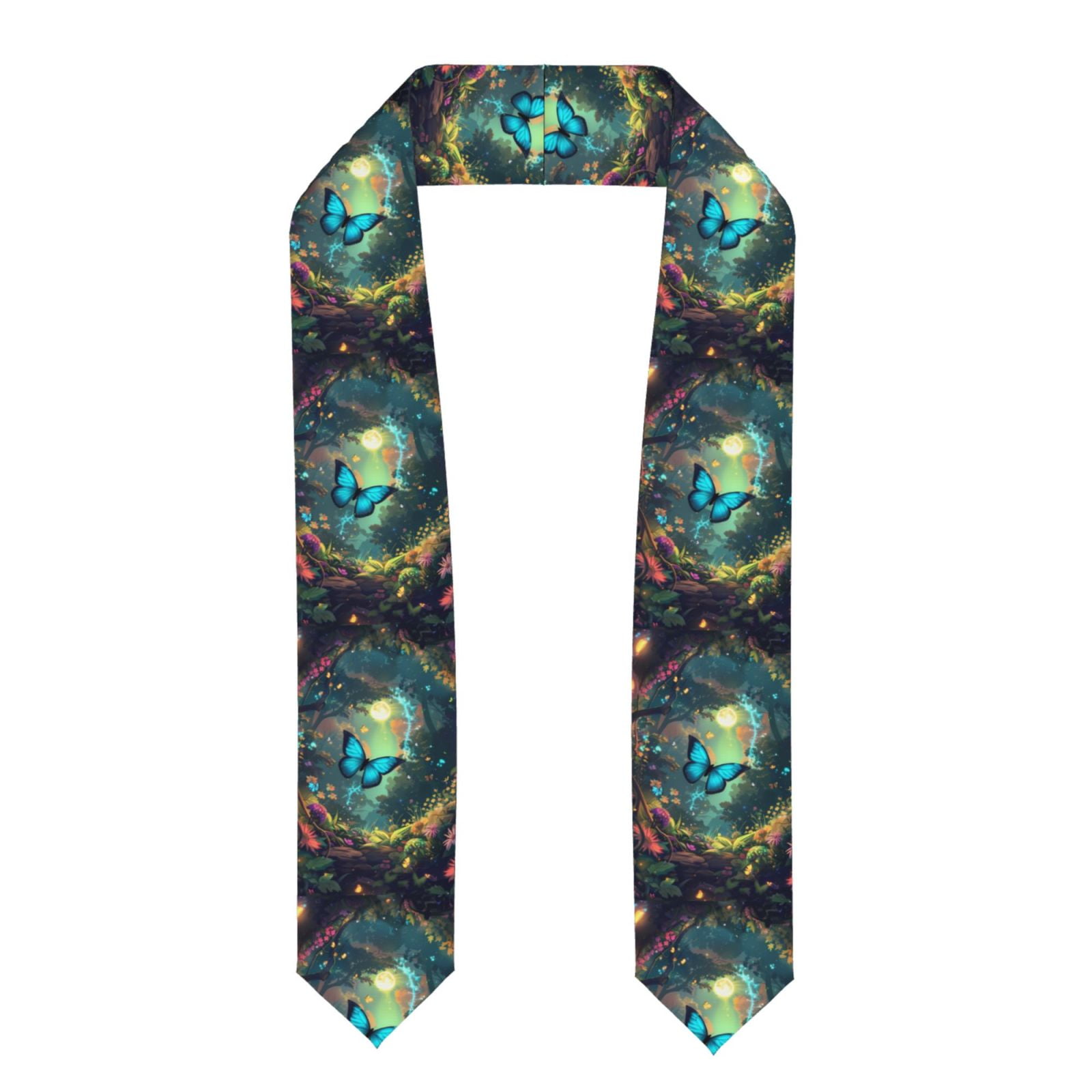 Rateoe Enchanted Forest Butterfly A Pattern Graduation Shawl Stole ...