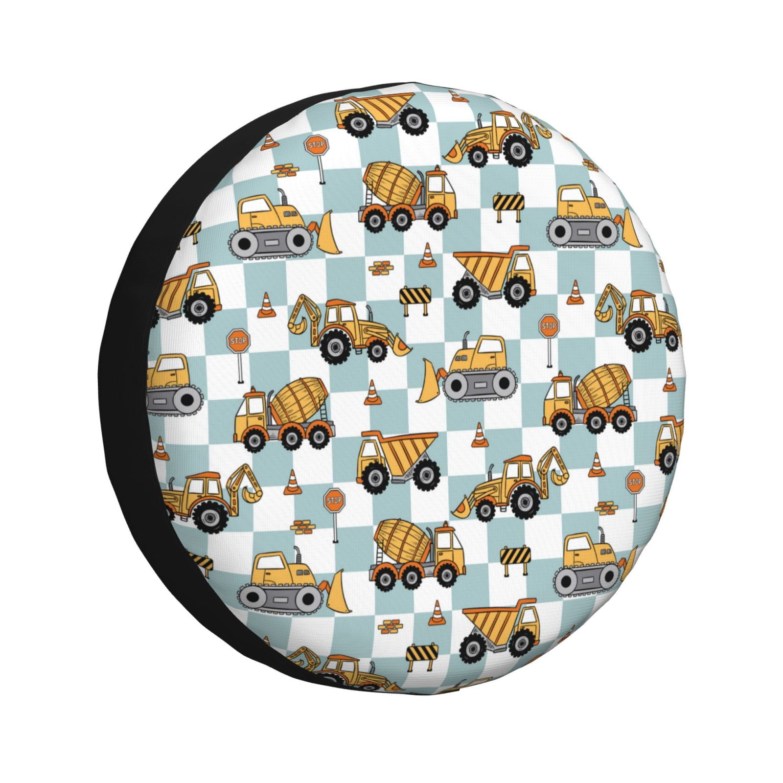 Rateoe Excavator Pattern Tire Cover Wheel Protectors Weatherproof Wheel ...