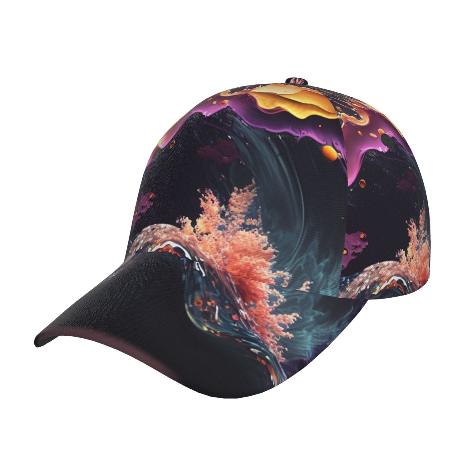 Rateoe Explosive Fluid Splash Art Pattern Men’s Baseball Cap ...