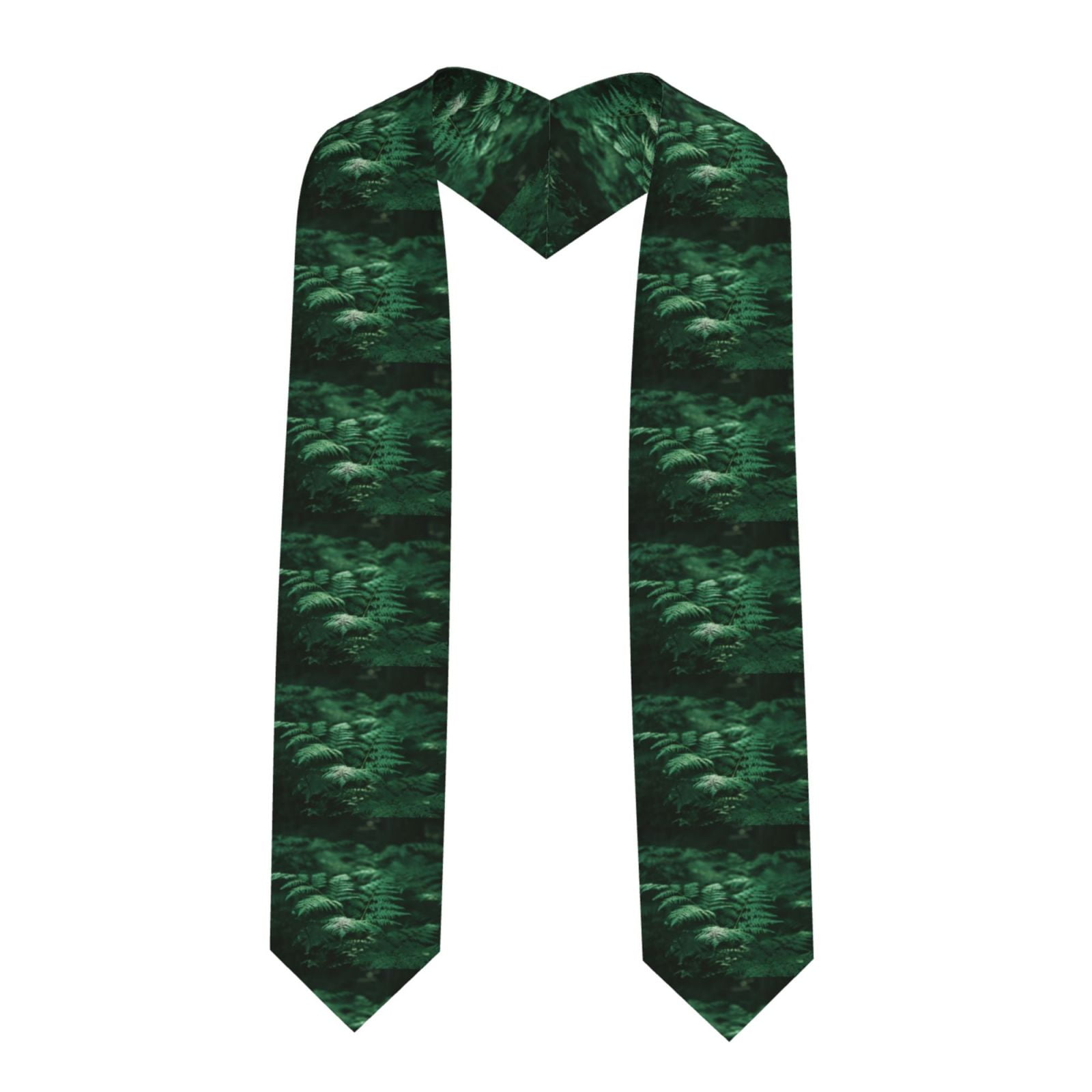 Rateoe Ferns Leave Green Foliage Pattern Graduation Shawl Stole ...