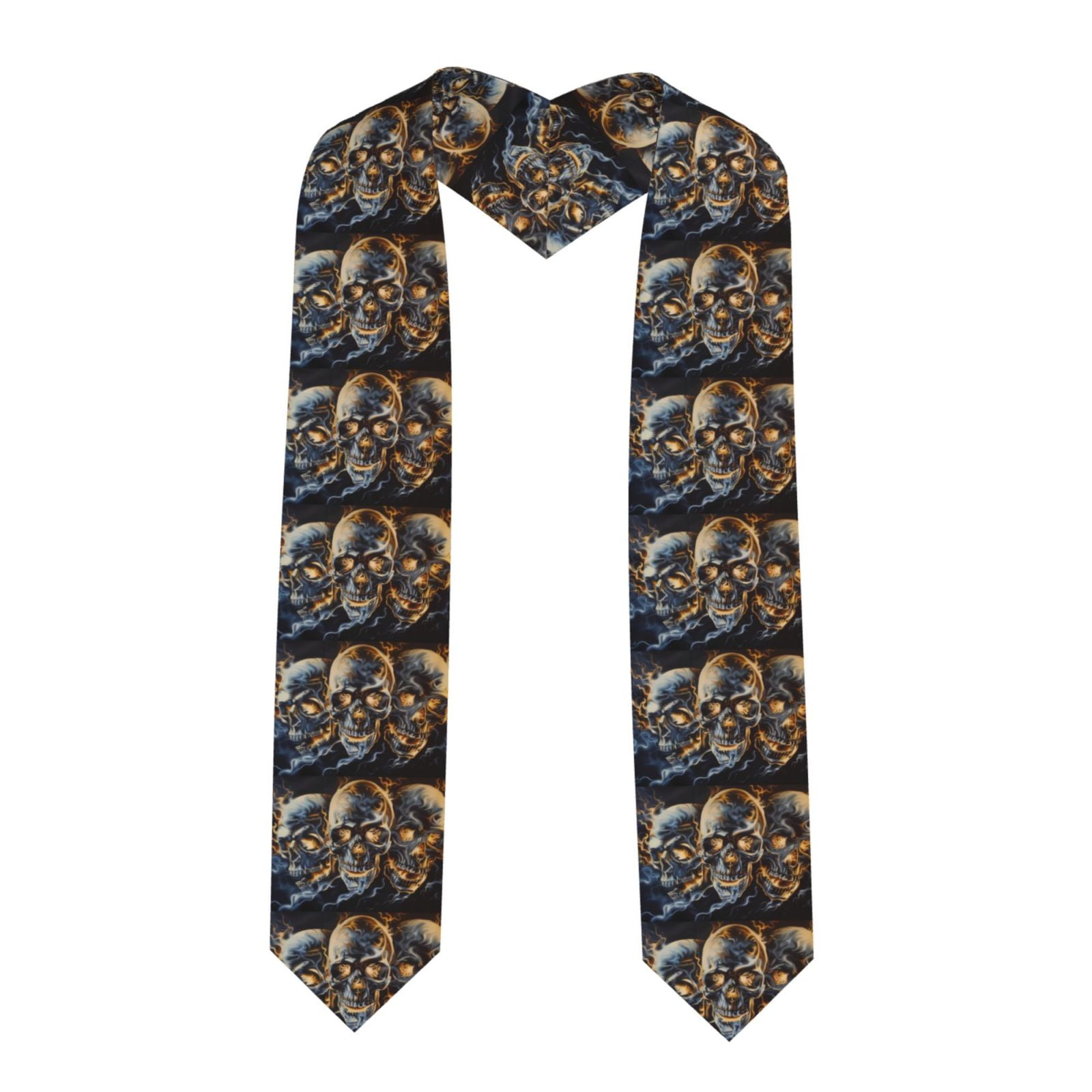 Rateoe Fiery Skull Trio Pattern Graduation Shawl Stole – Elegant Stole ...