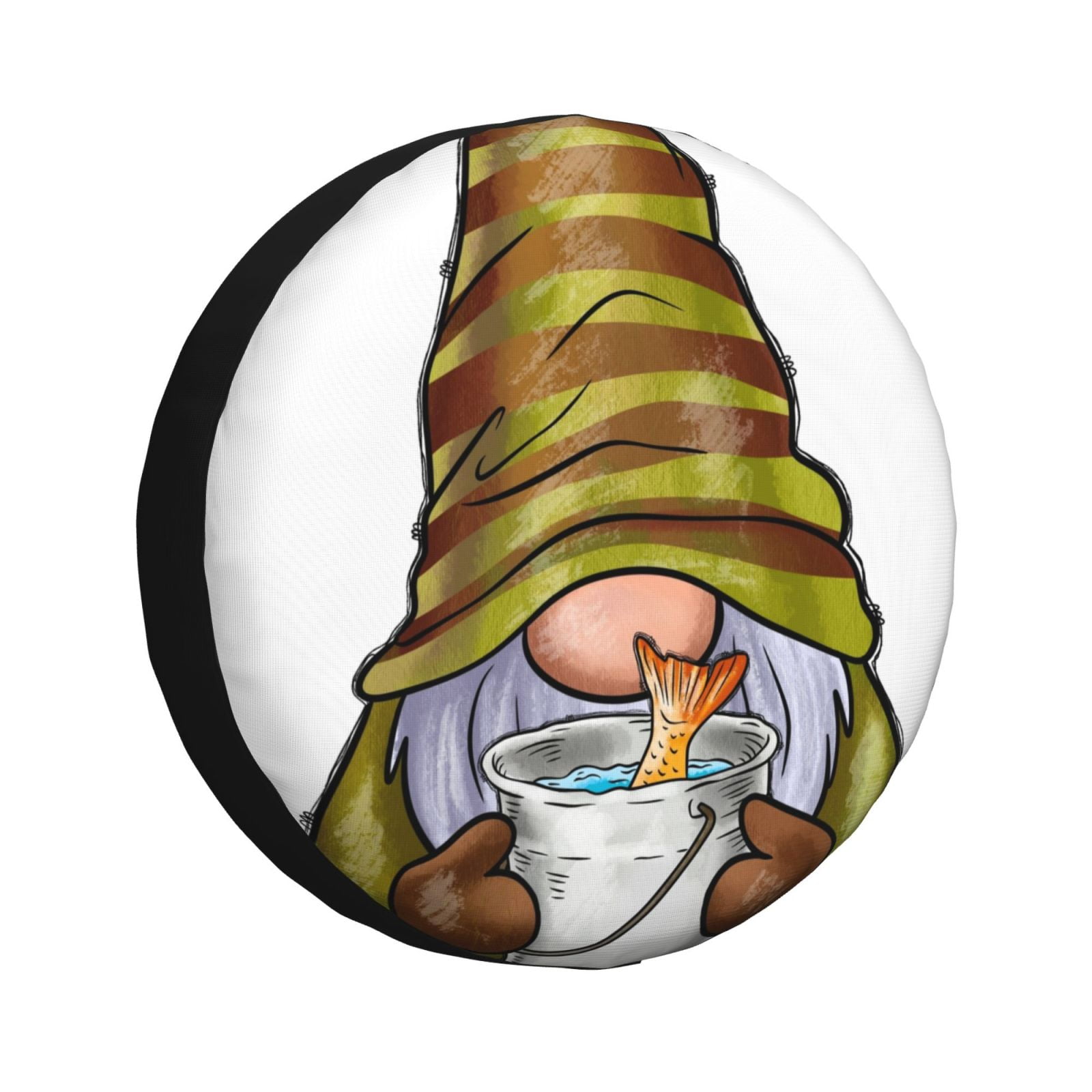 Rateoe Fishing Gnome Fisherman Pattern Tire Cover Wheel Protectors ...