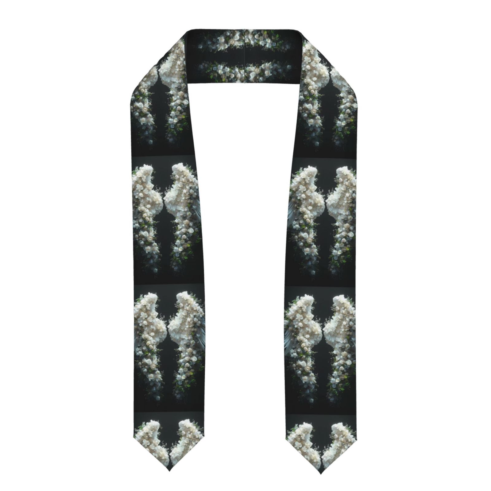 Rateoe Floral Angelic White Wings Pattern Graduation Shawl Stole ...