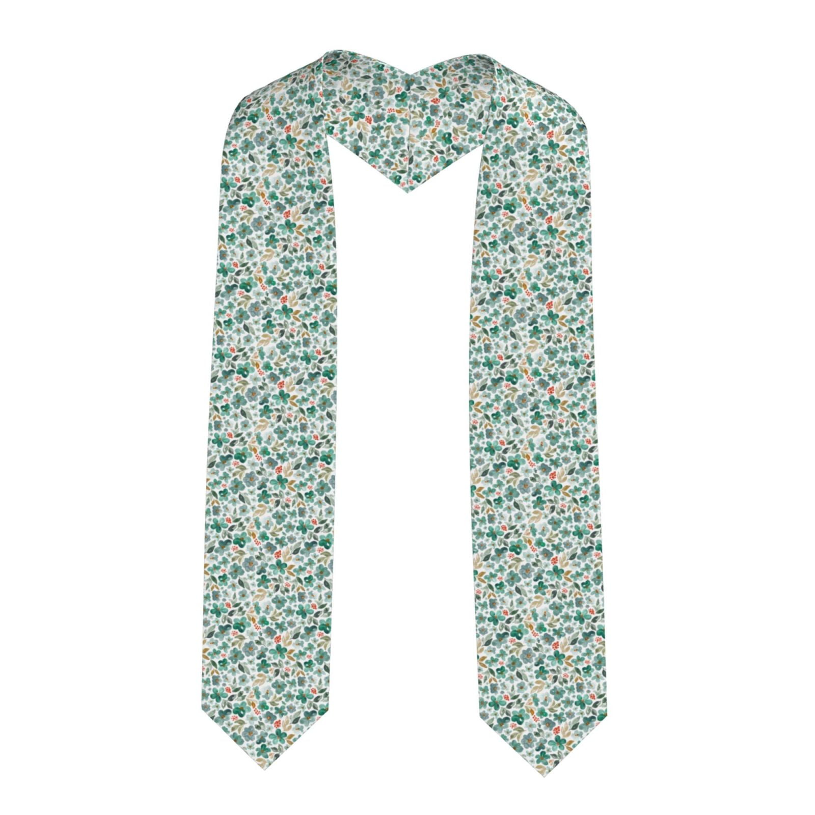 Rateoe Floral In Teal Pattern Graduation Shawl Stole – Elegant Stole ...