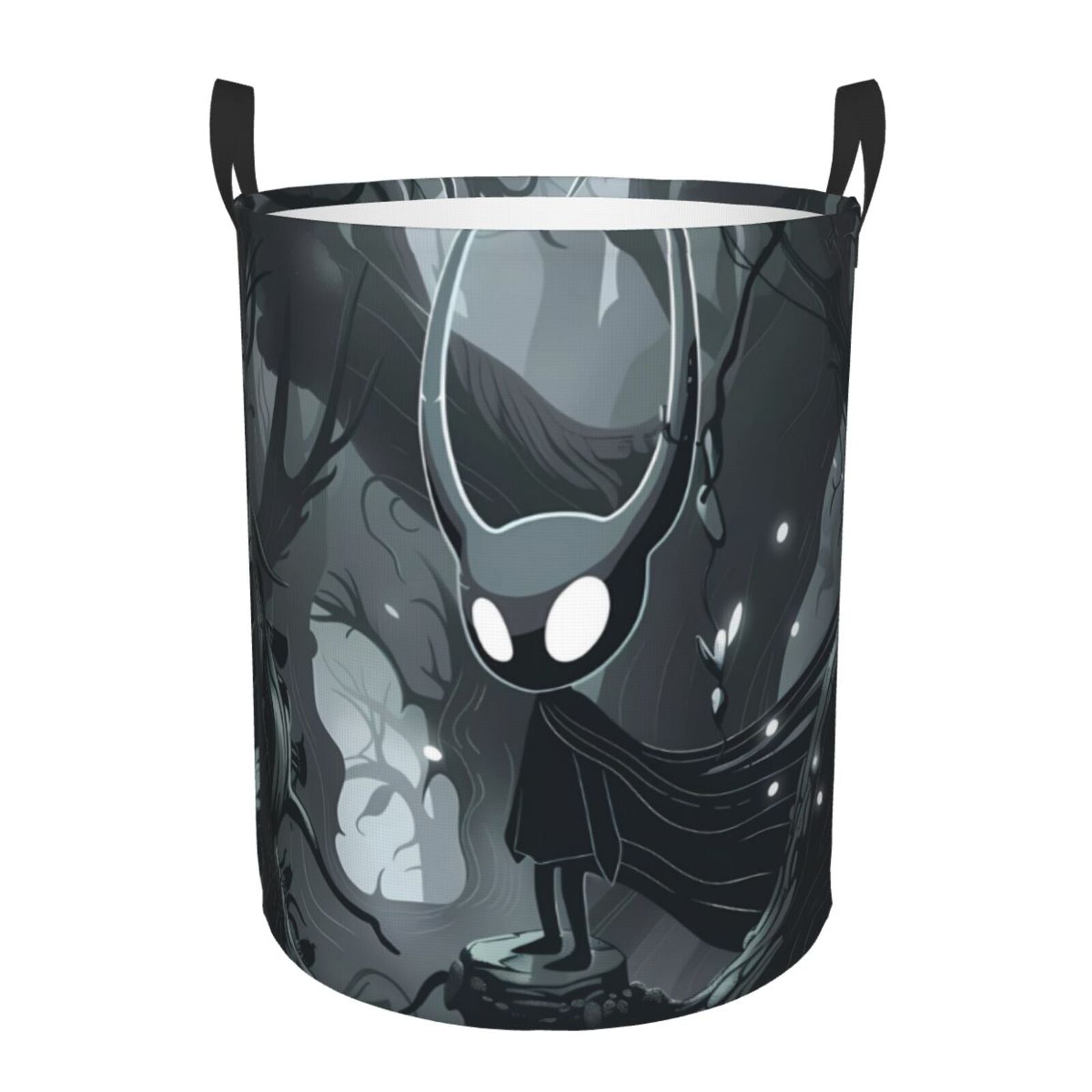 Rateoe Forest Black Ghost Warrior Pattern Round Laundry Hamper Basket ...