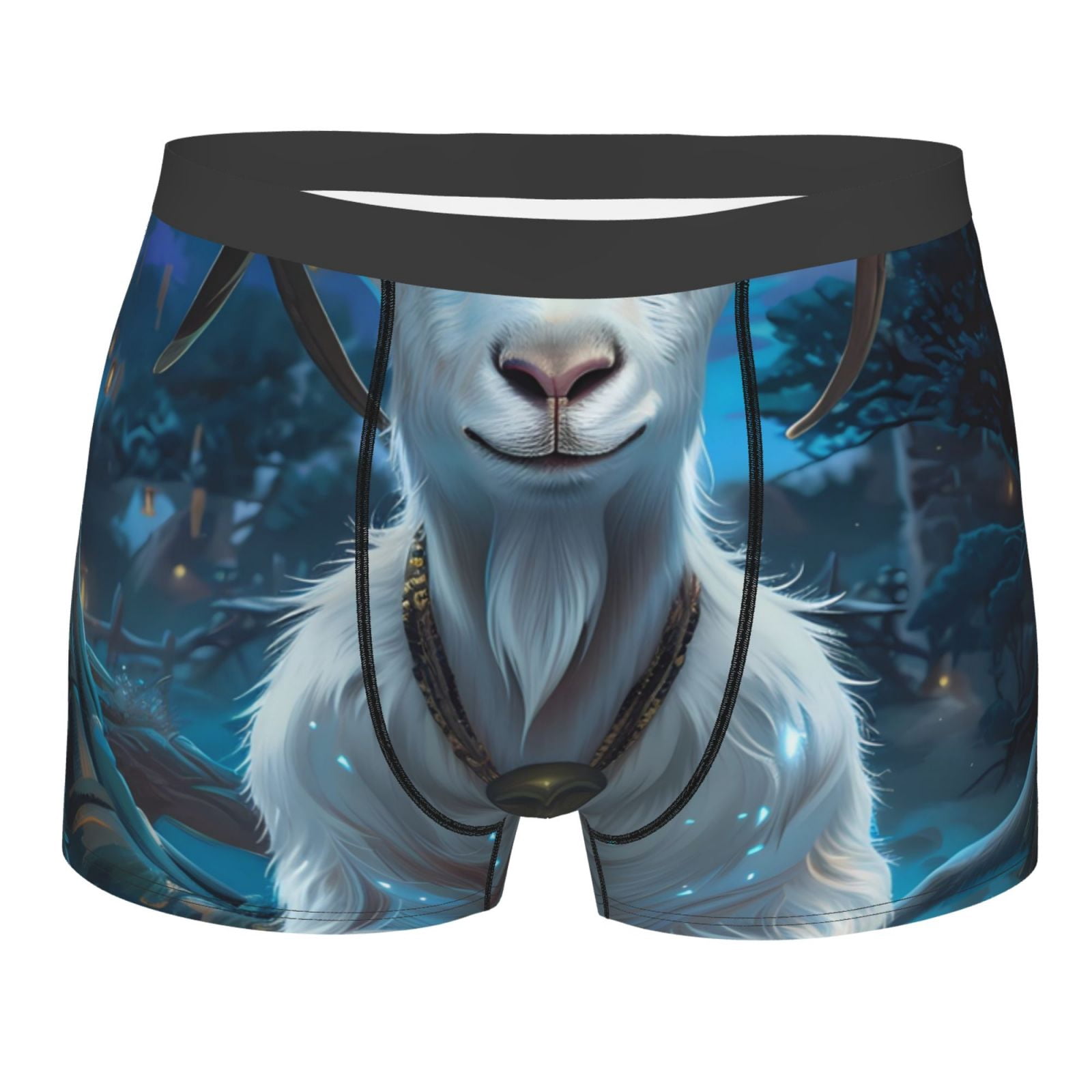Rateoe Forest Meditating Goat Mens Boxer Briefs Poly Spandex ...