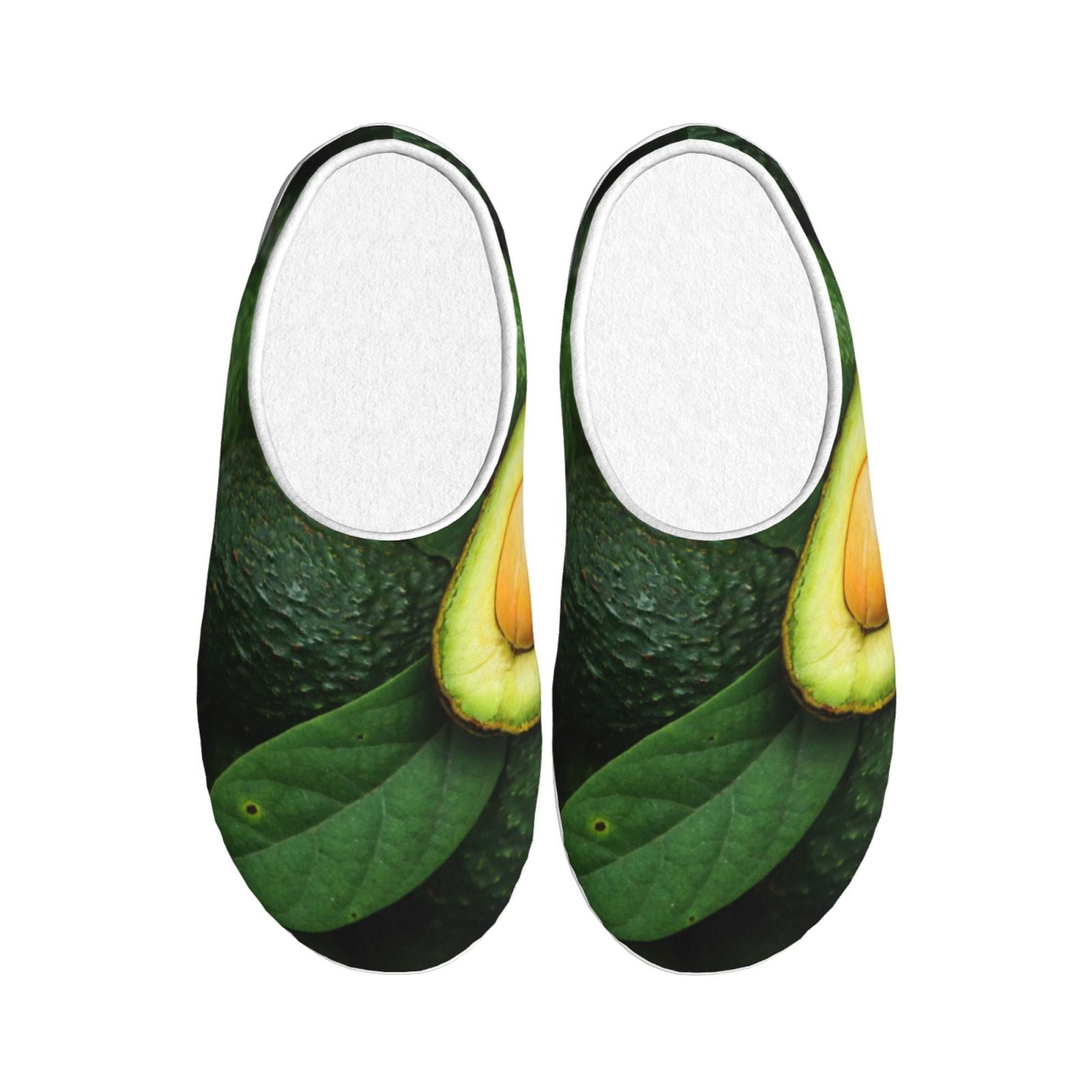 Rateoe Fresh Avocados Print Women's Men's Cotton Knit Slippers ...