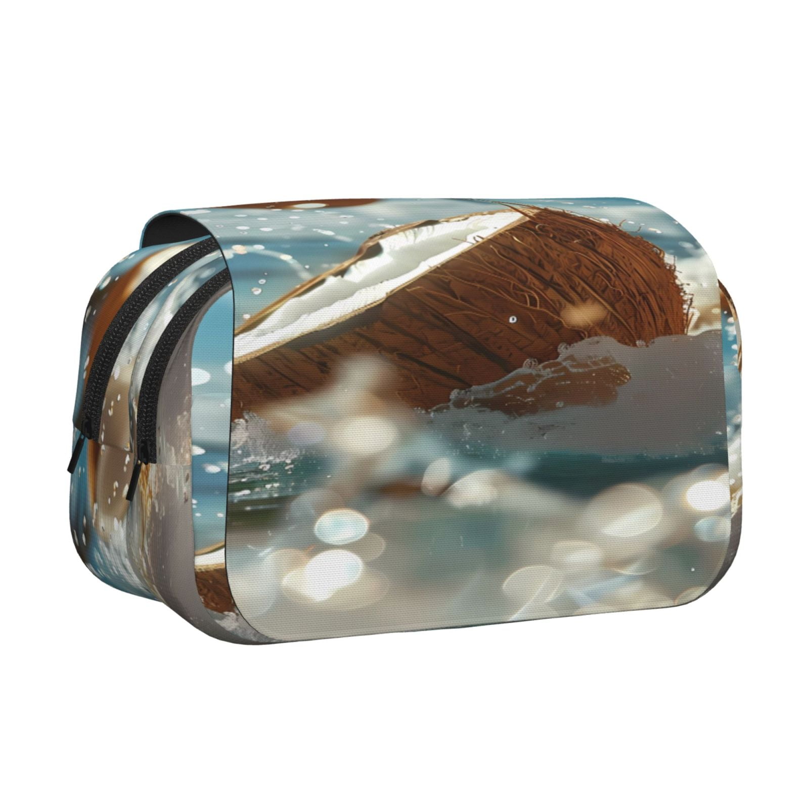 Rateoe Fresh Coconut Splash Pattern Double Clamshell Pen Case, Storage ...