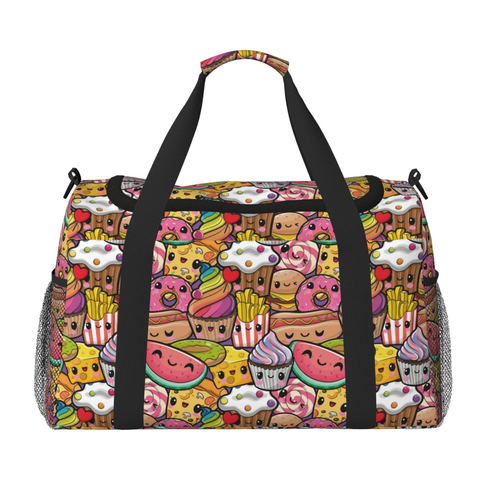 Rateoe Fruit-Flavored Ice-Cream Pattern Gym Bag for Women, Duffle Bag ...