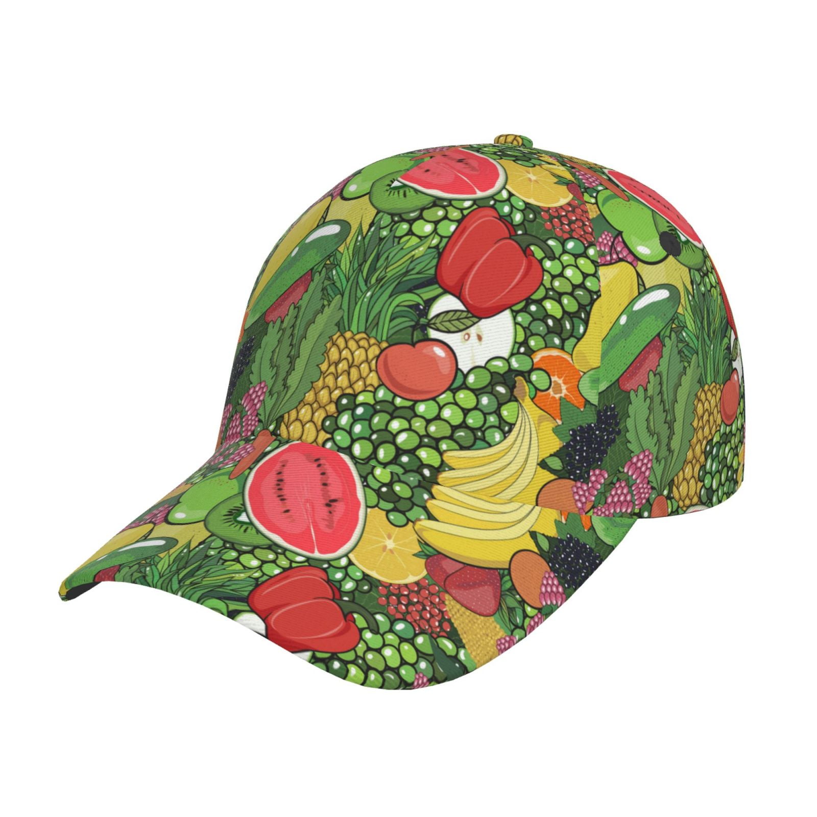 Rateoe Fruits Vegetables And Berries Pattern Men’s Baseball Cap ...