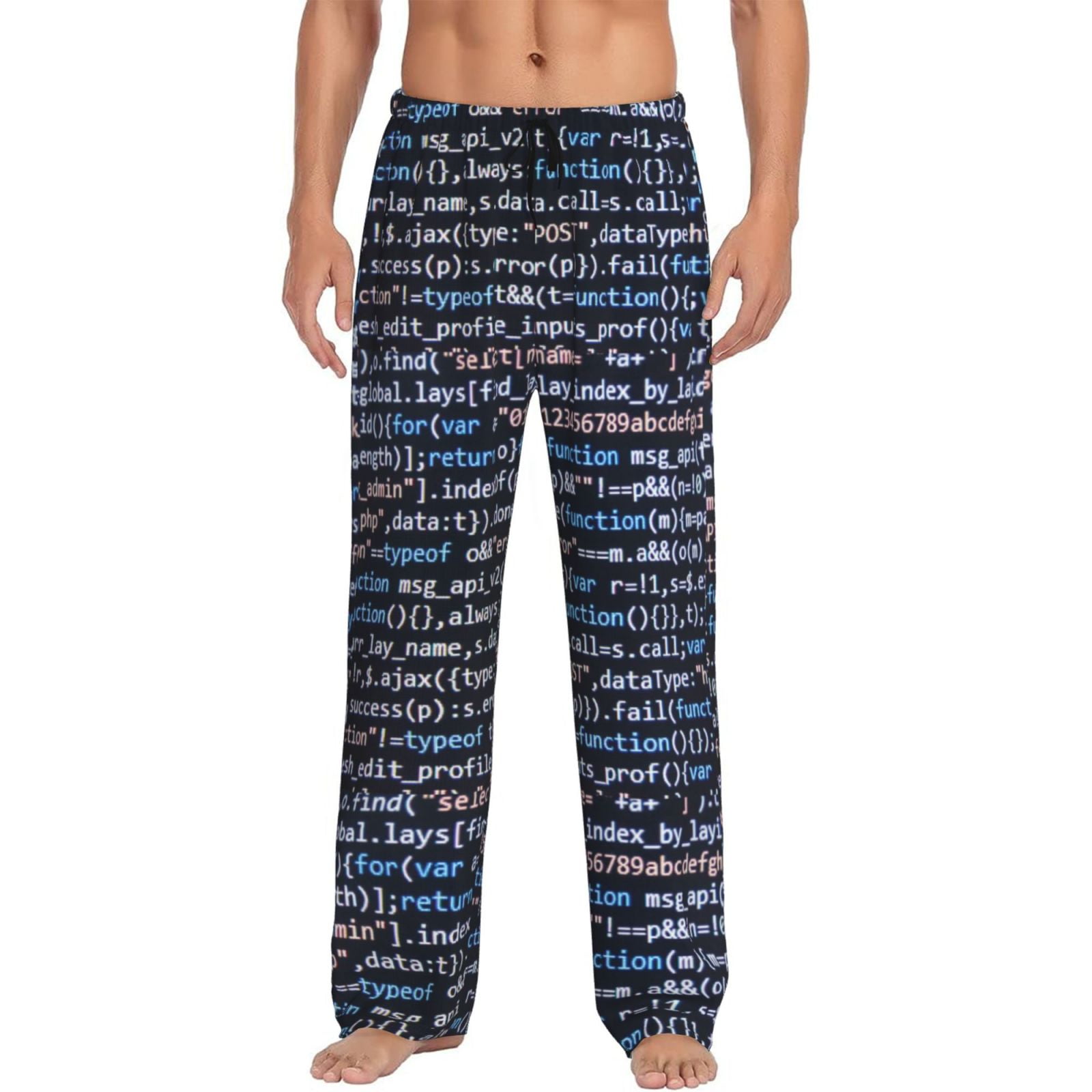 Rateoe Function Source Code Pattern Men’s Ultra-Soft Comfy Pajama ...