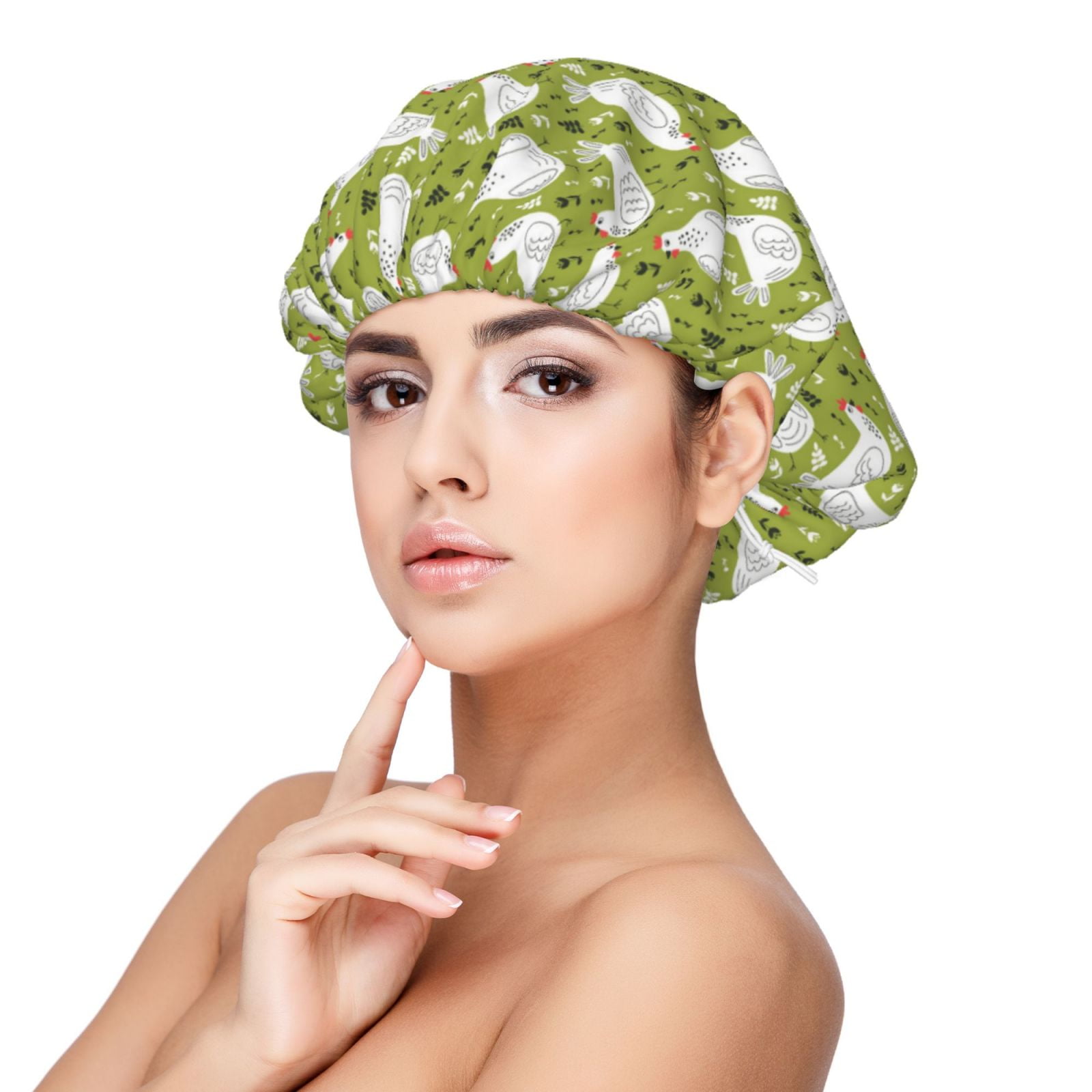 Rateoe Funny Chicken Pattern Silk Satin Hair Bonnet for Sleeping ...