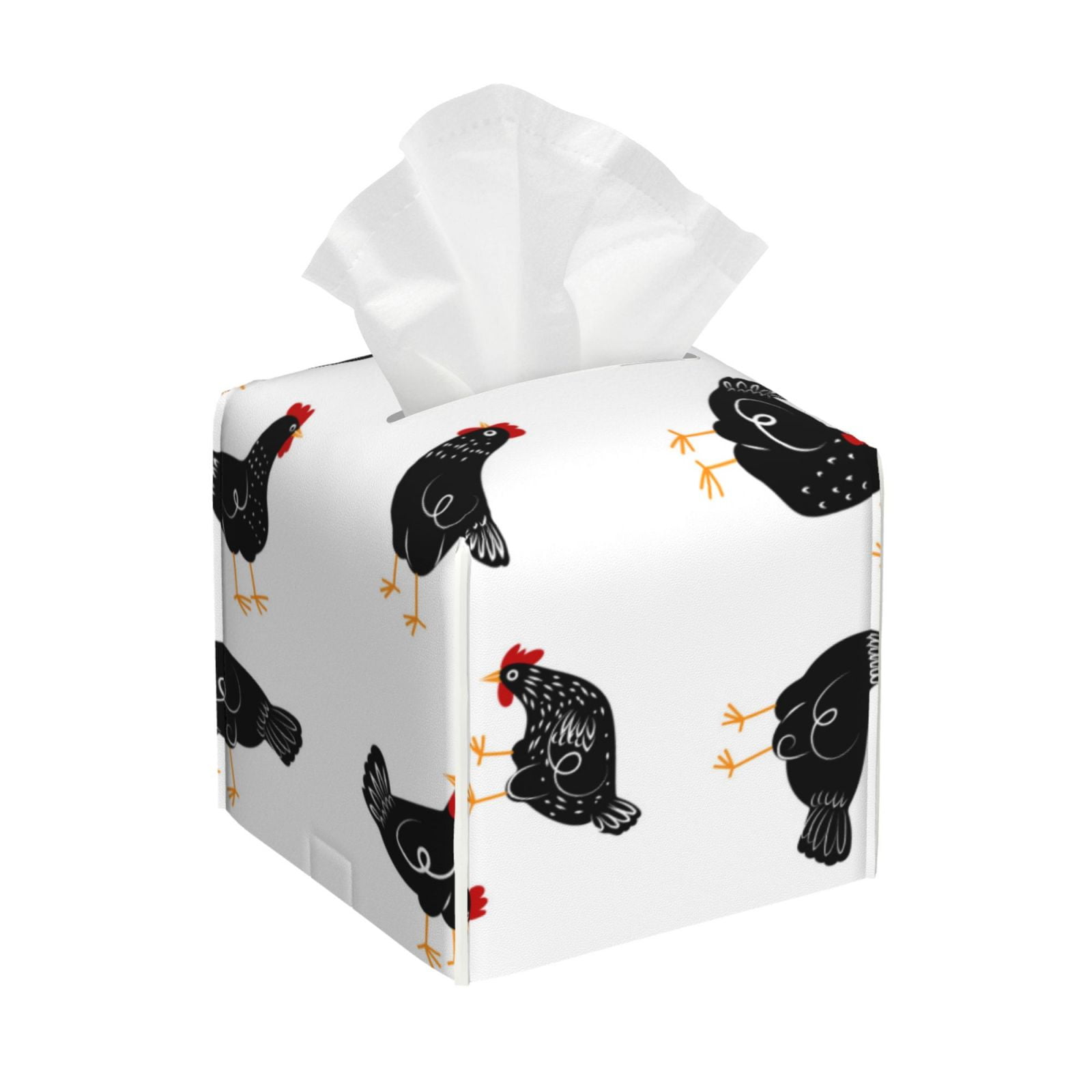 Rateoe Funny Chicken Pattern Tissue Box Cover, Modern Square Decorative ...