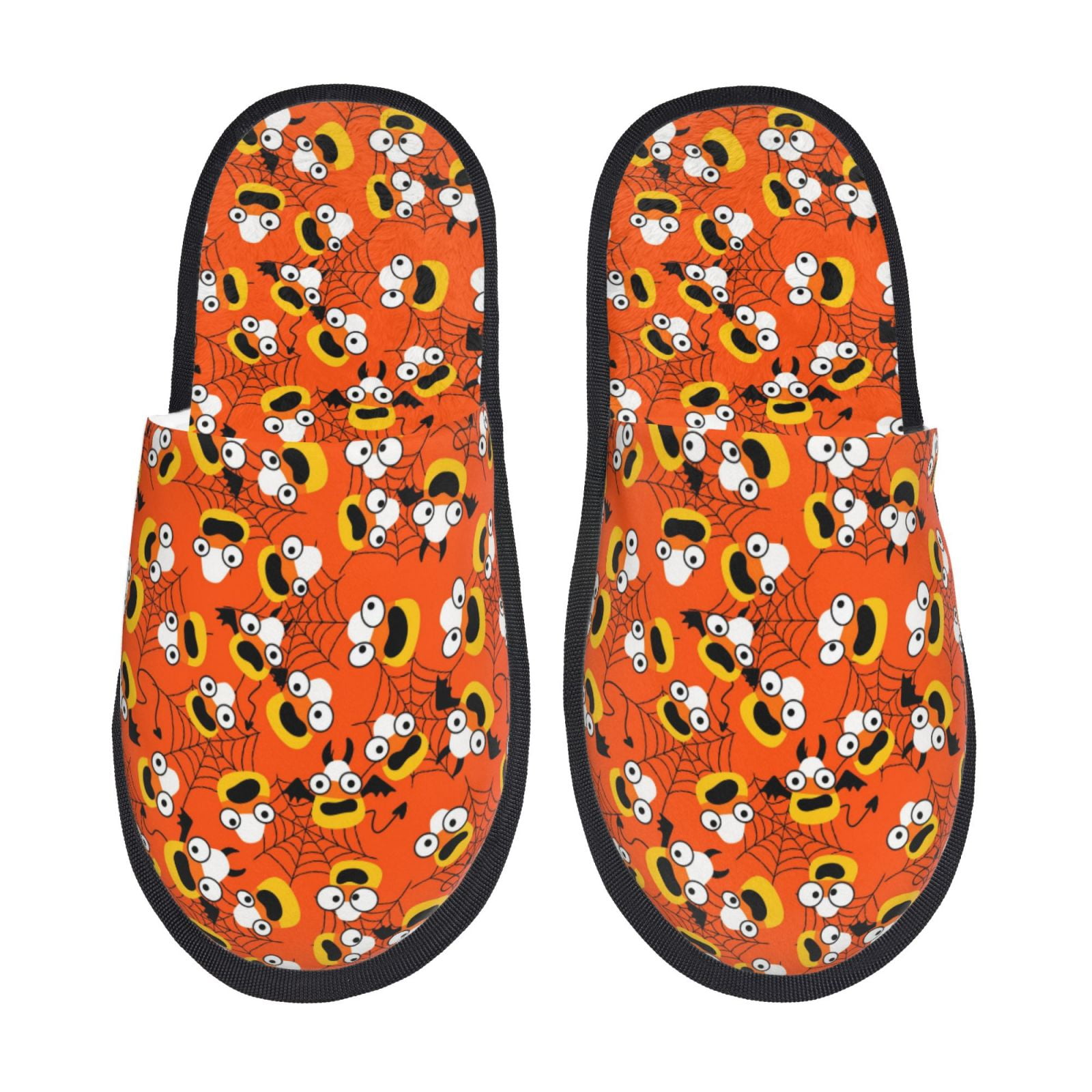 Rateoe Funny corn spider web Pattern Fuzzy Slippers Fuzzy Soft House ...