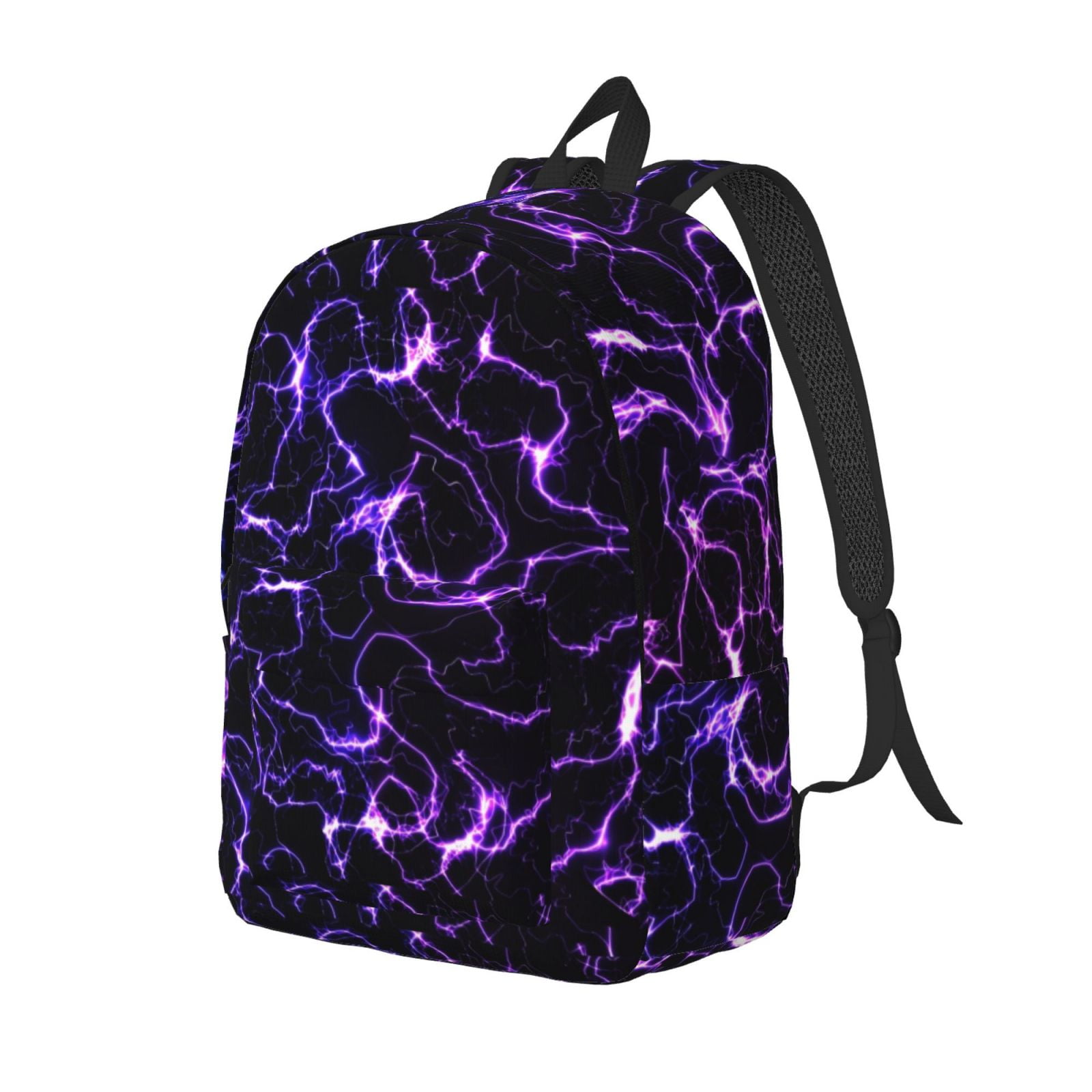 Rateoe Galaxy Lightning Pattern Durable Canvas Backpack for Men & Women ...