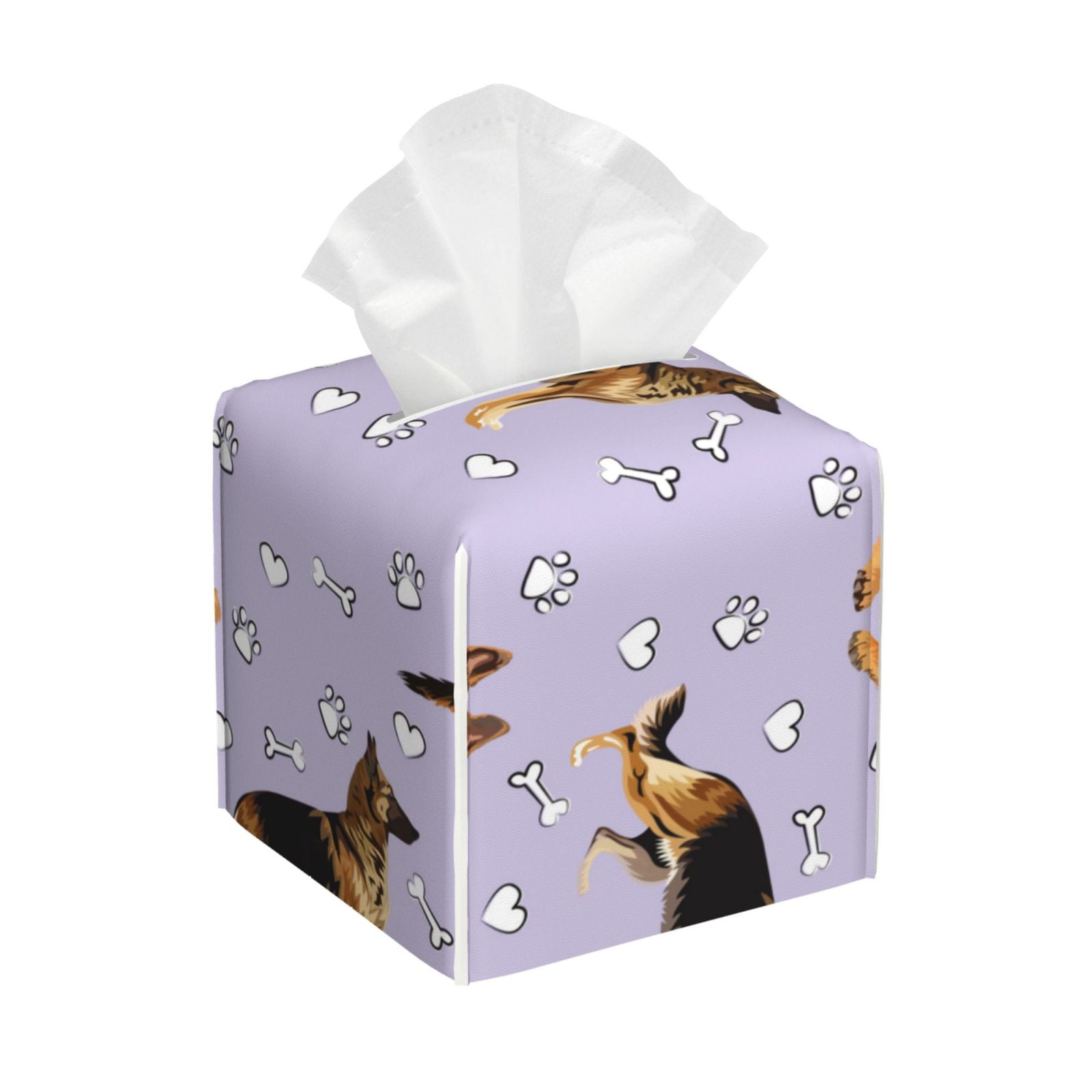 Rateoe German Shepherd Dog Pattern Tissue Box Cover, Modern Square ...
