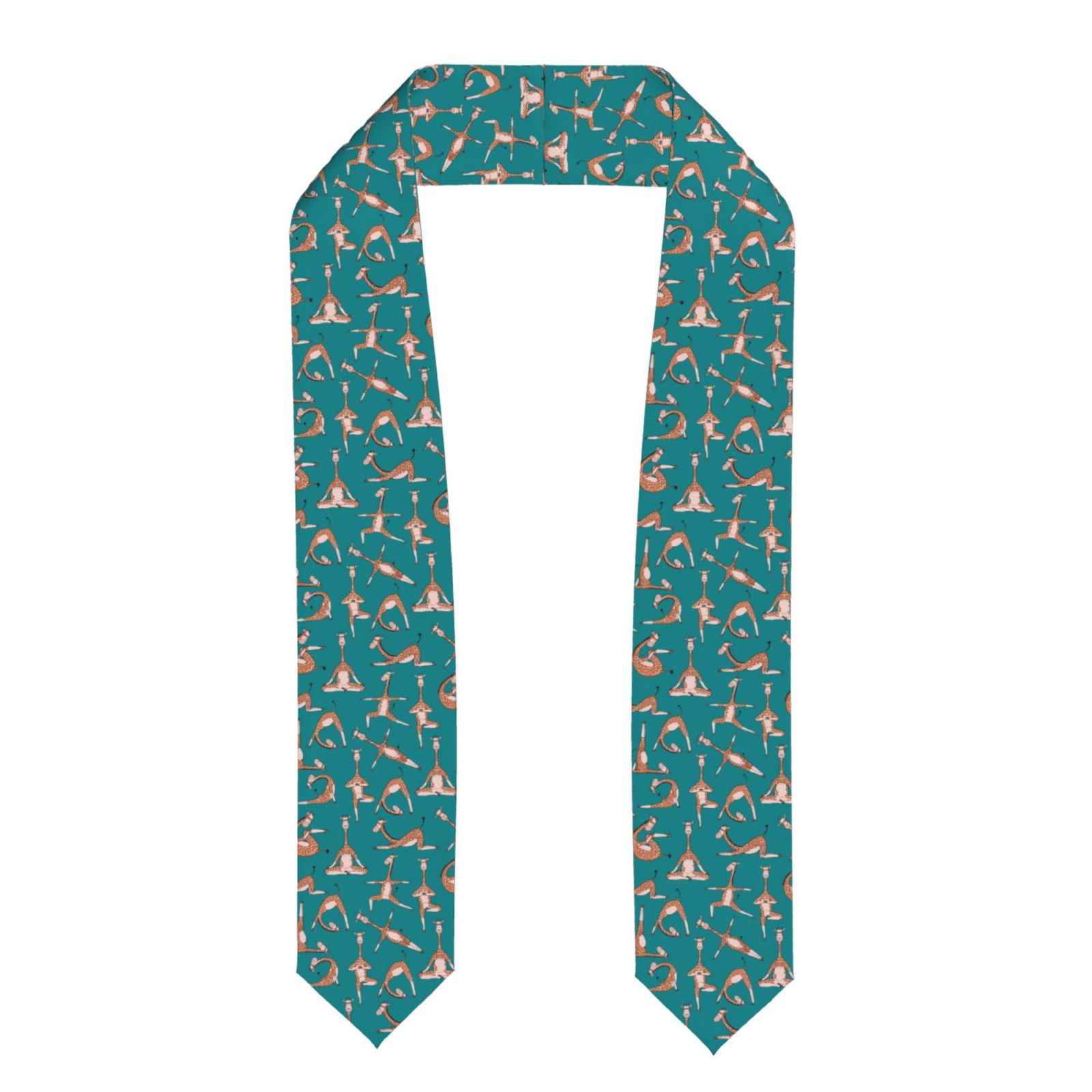 Rateoe Giraffes Doing Various Yoga Pattern Graduation Shawl Stole ...