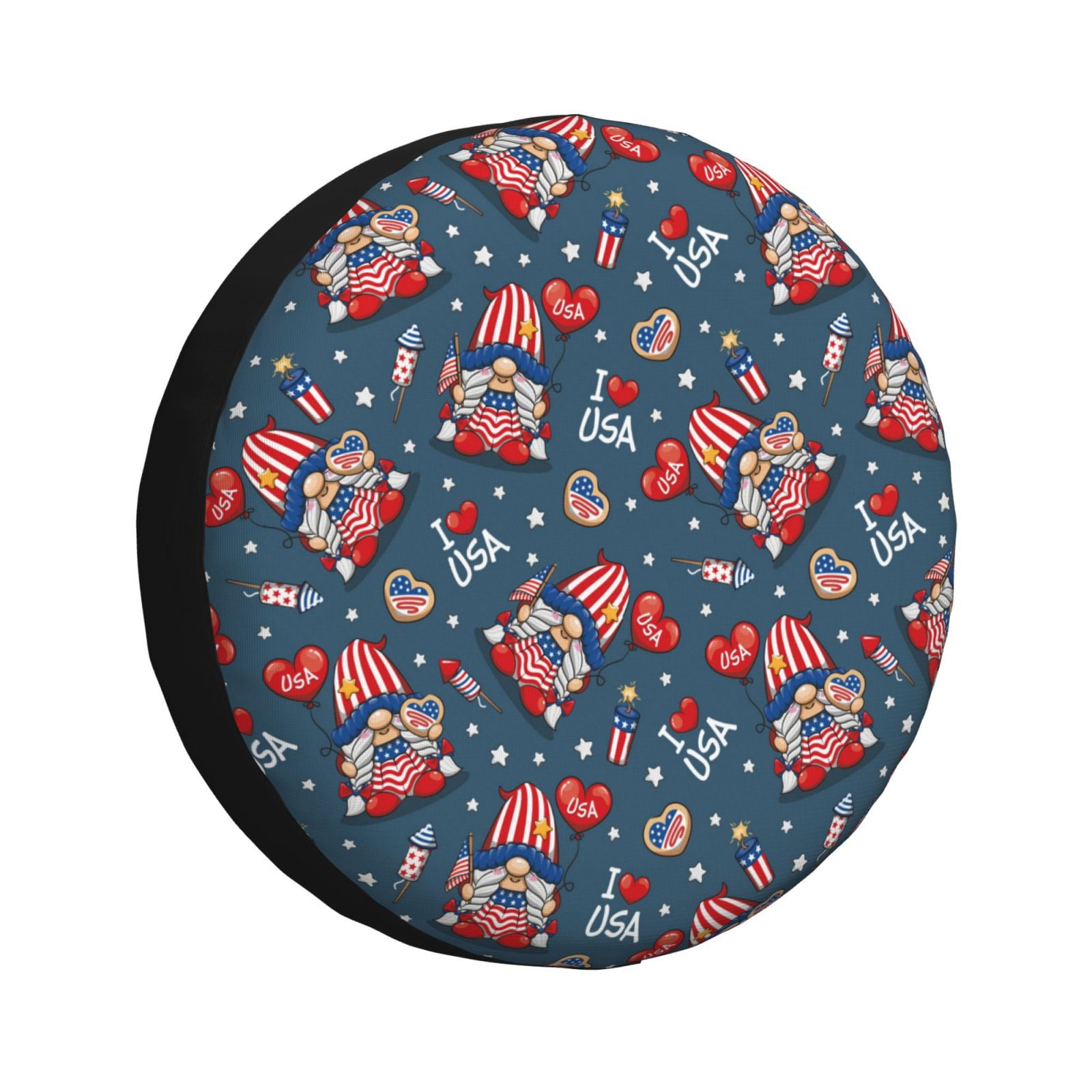 Rateoe Gnome Love USA Pattern Tire Cover Wheel Protectors Weatherproof ...