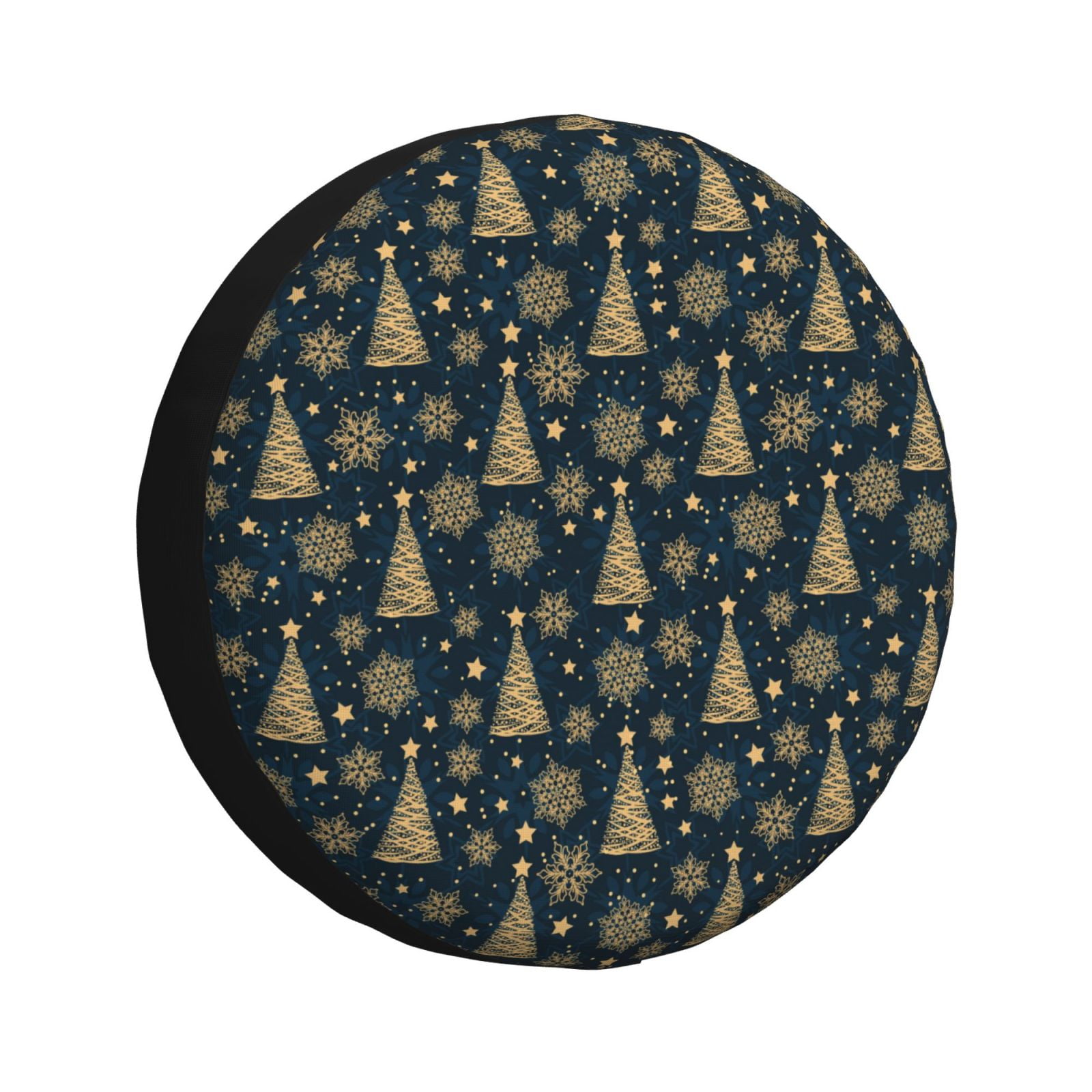 Rateoe Gold Snowflake Christmas Tree Pattern Tire Cover Wheel ...