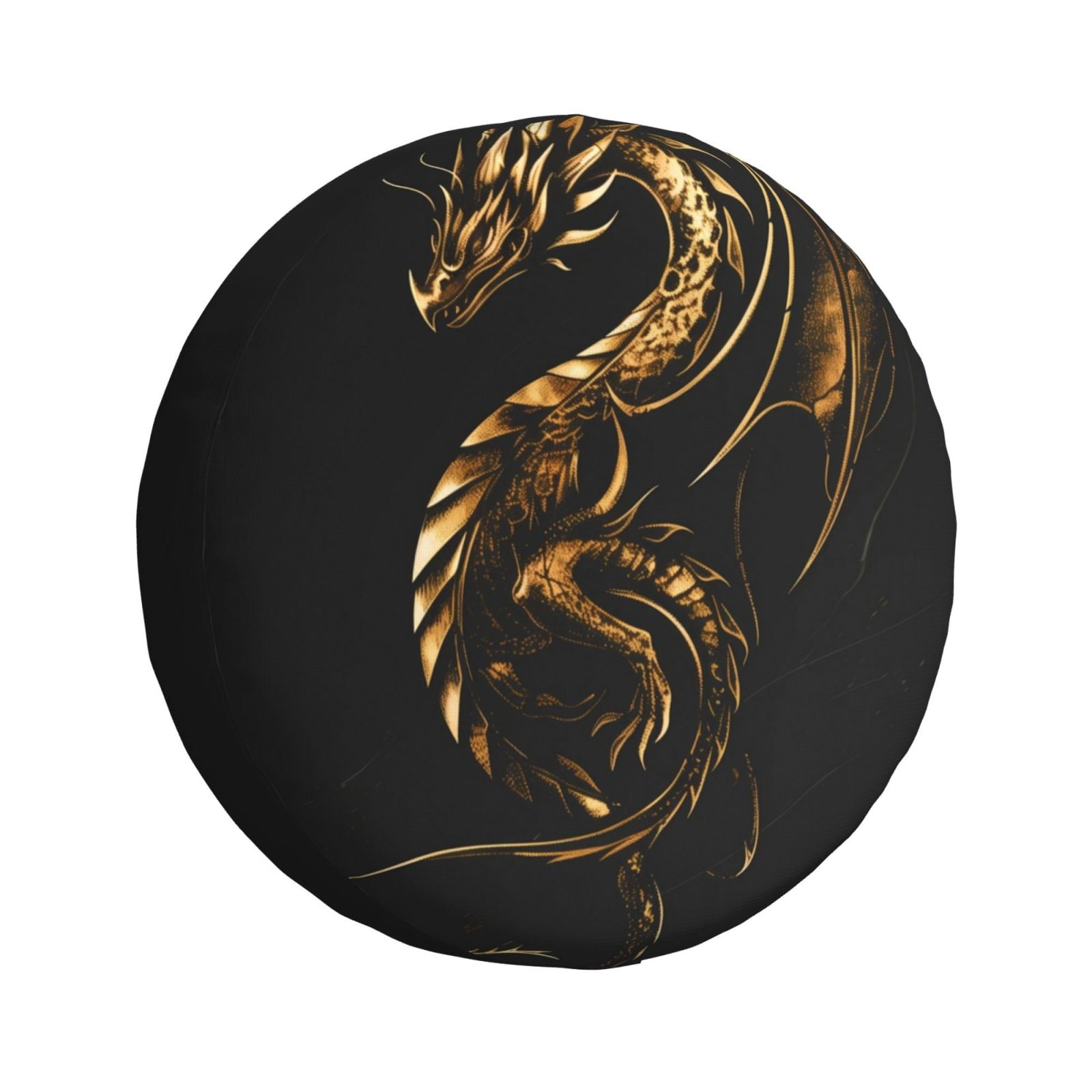 Rateoe Golden Dragon Tattoo Art Pattern Tire Cover Wheel Protectors ...