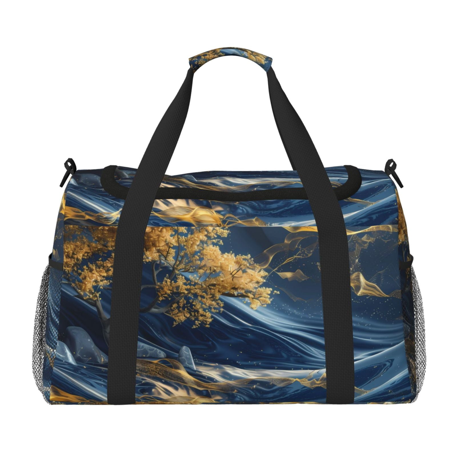 Rateoe Golden Fantasy Landscape Pattern Gym Bag for Women, Duffle Bag ...