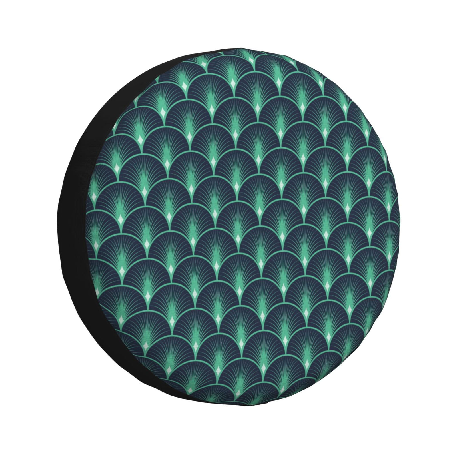 Rateoe Green Vintage Peacock Pattern Tire Cover Wheel Protectors ...