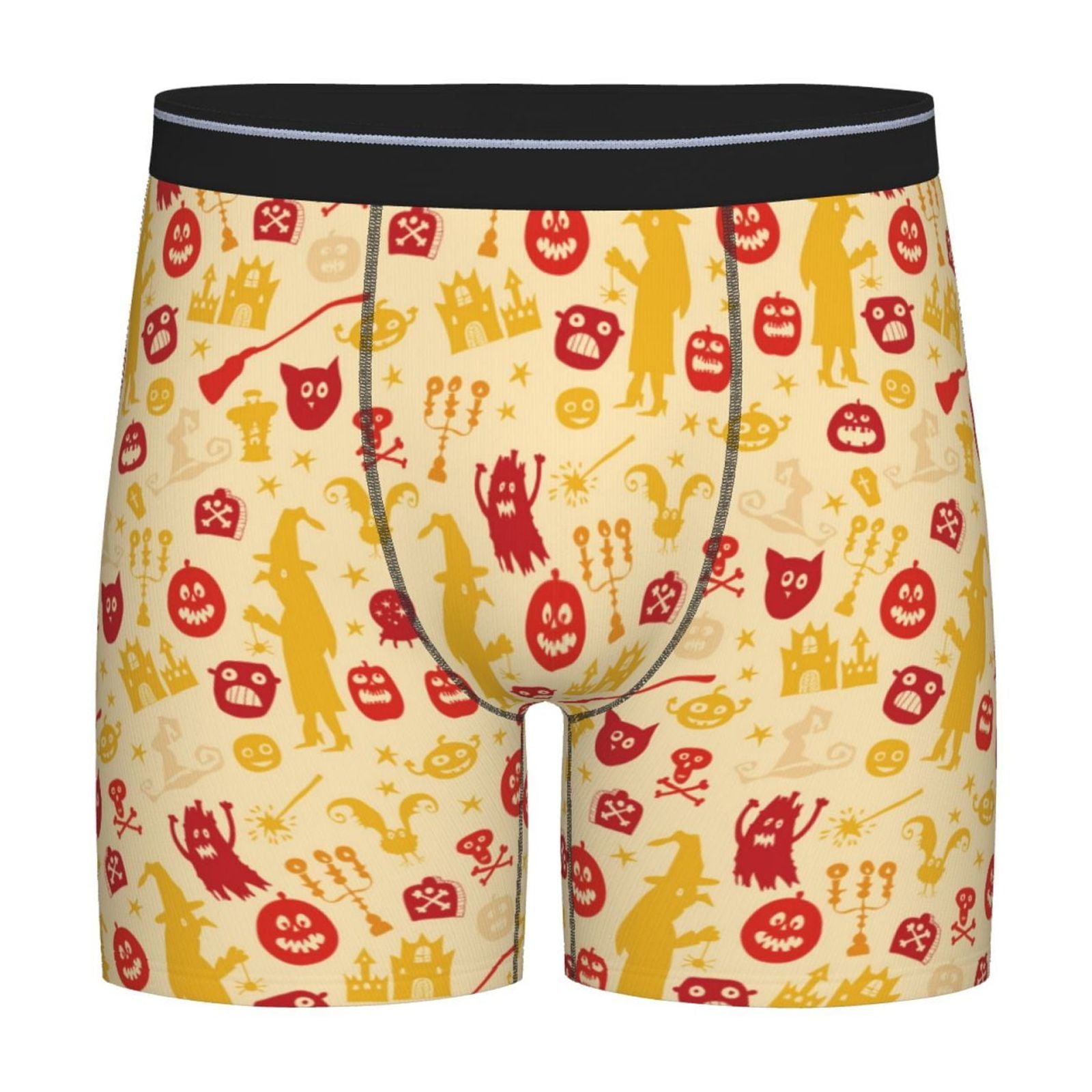Rateoe Halloween Elements Print Men’s Underwear Boxer Briefs Soft ...