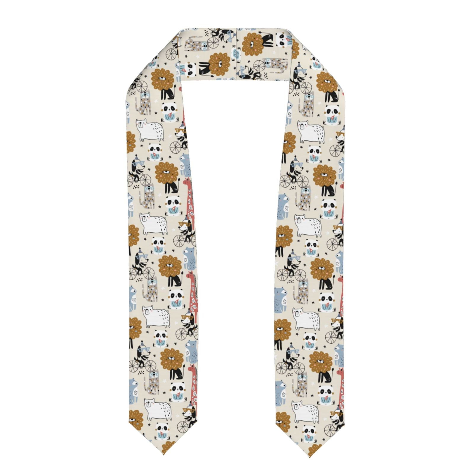 Rateoe Hand Drawn Animals Pattern Graduation Shawl Stole – Elegant ...
