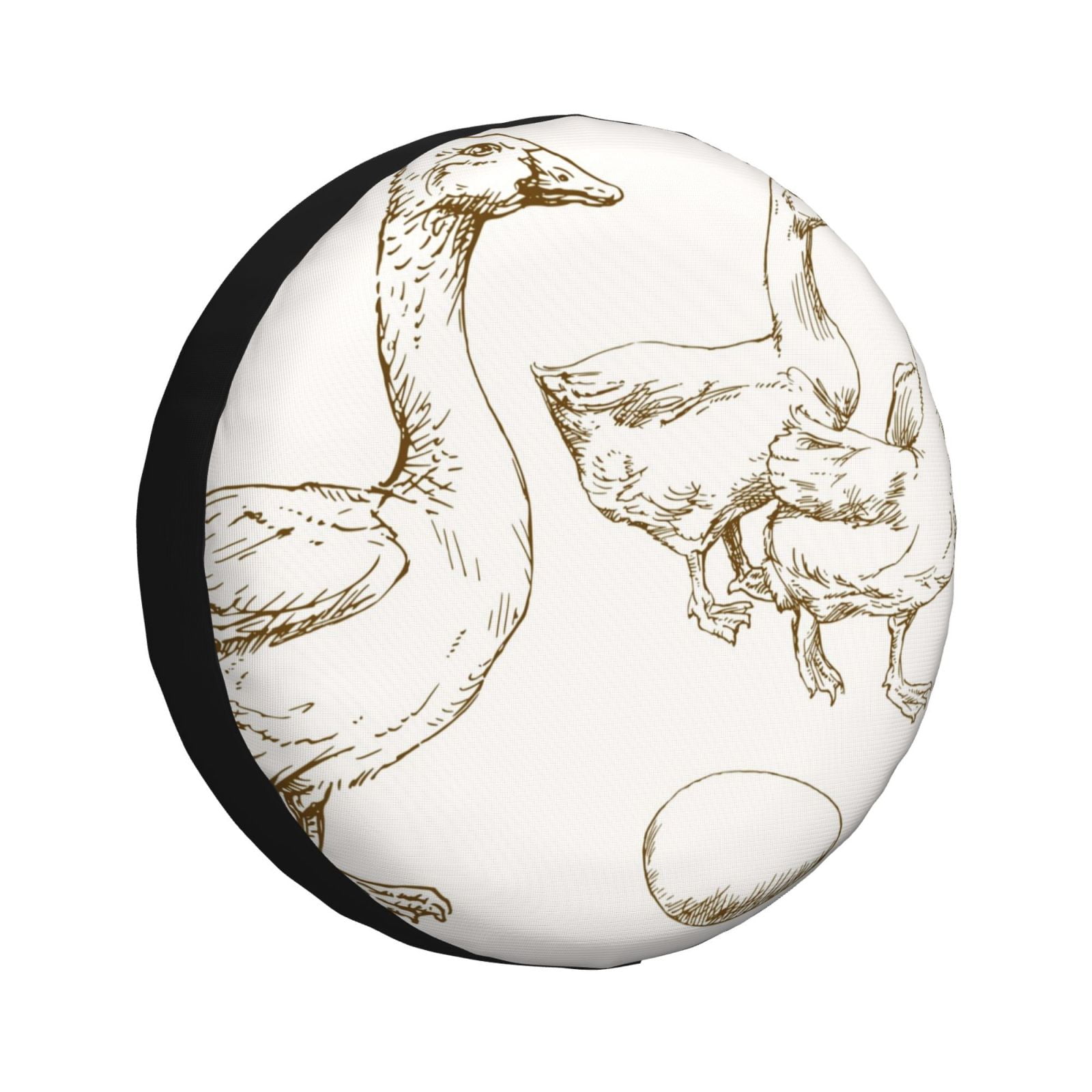 Rateoe Hand Drawn Goose Pattern Tire Cover Wheel Protectors ...