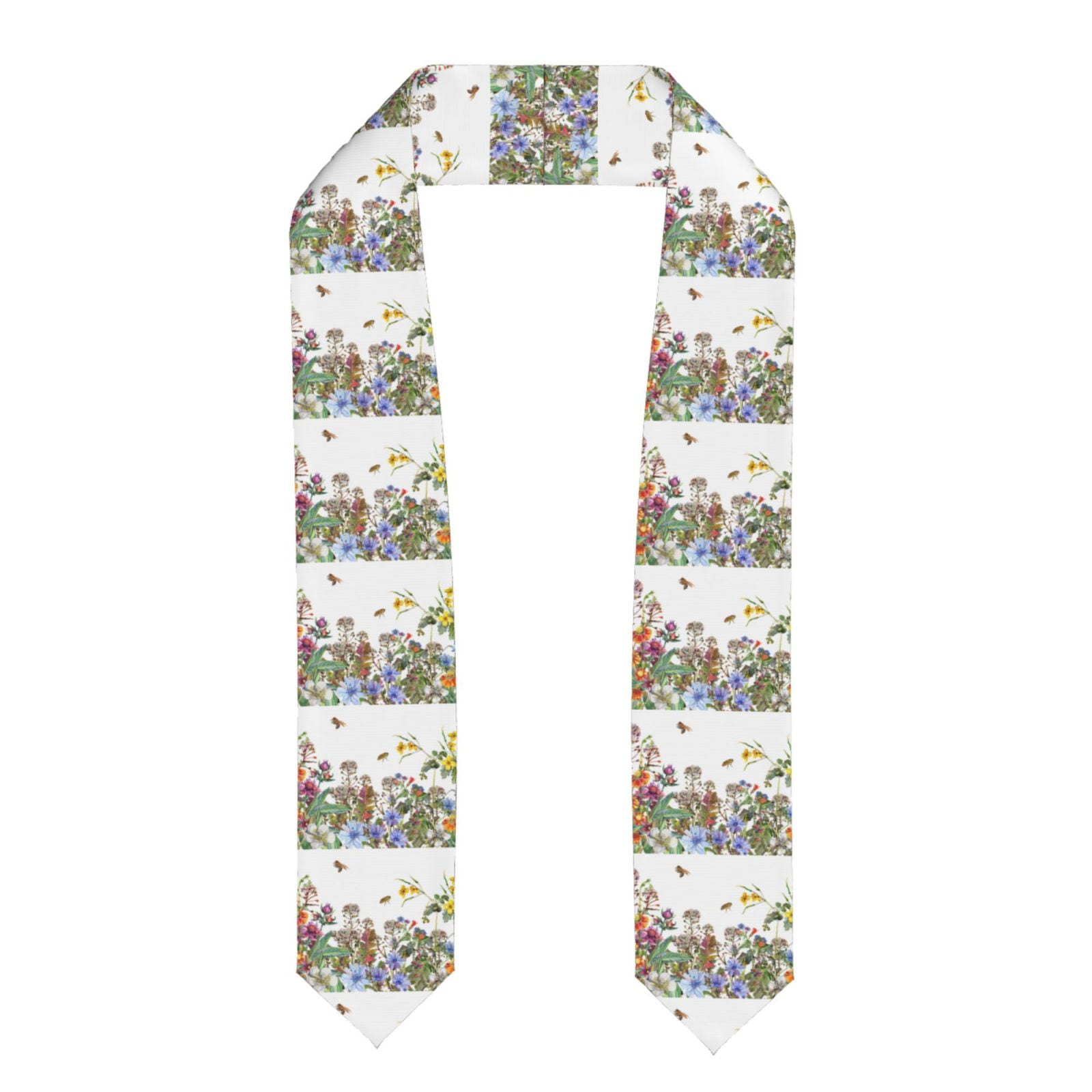 Rateoe Herbs and Wildflowers Pattern Graduation Shawl Stole – Elegant ...