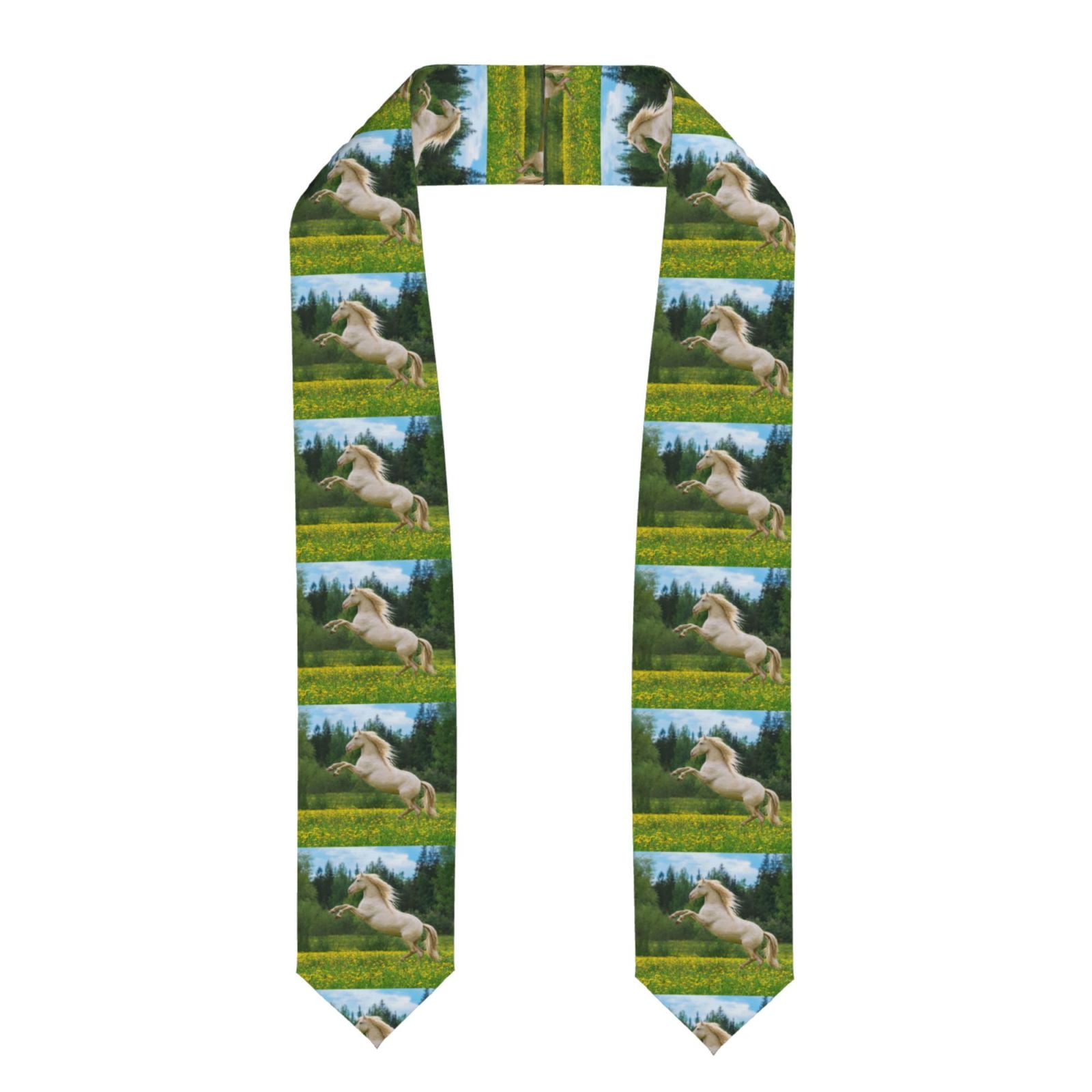 Rateoe Horse Rearing Up In The Field Pattern Graduation Shawl Stole ...