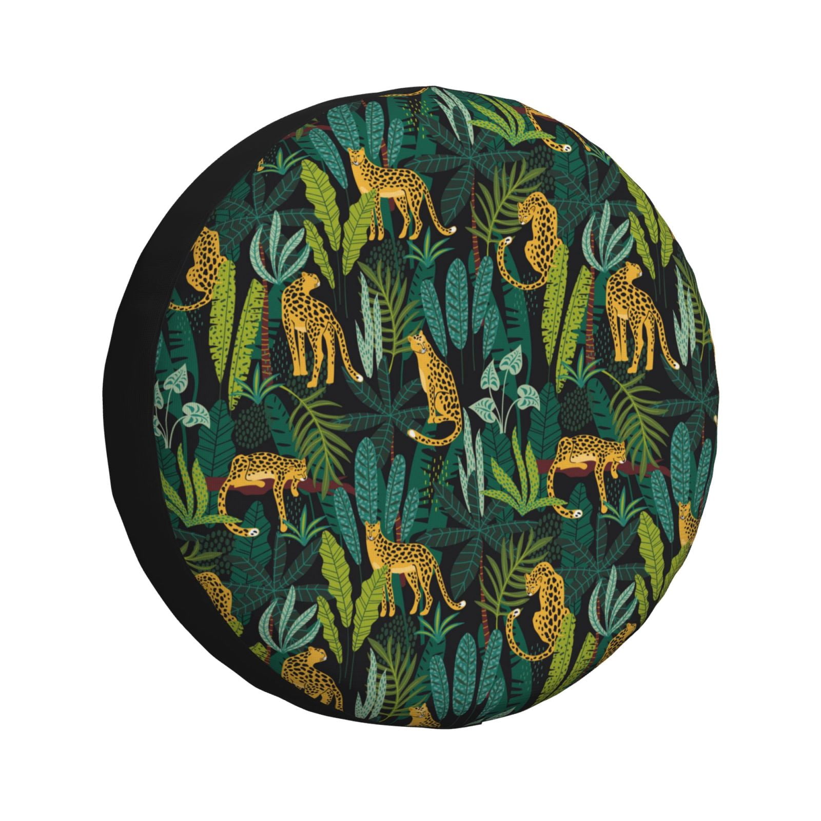 Rateoe Jungle Leopard Yellow Pattern Tire Cover Wheel Protectors ...