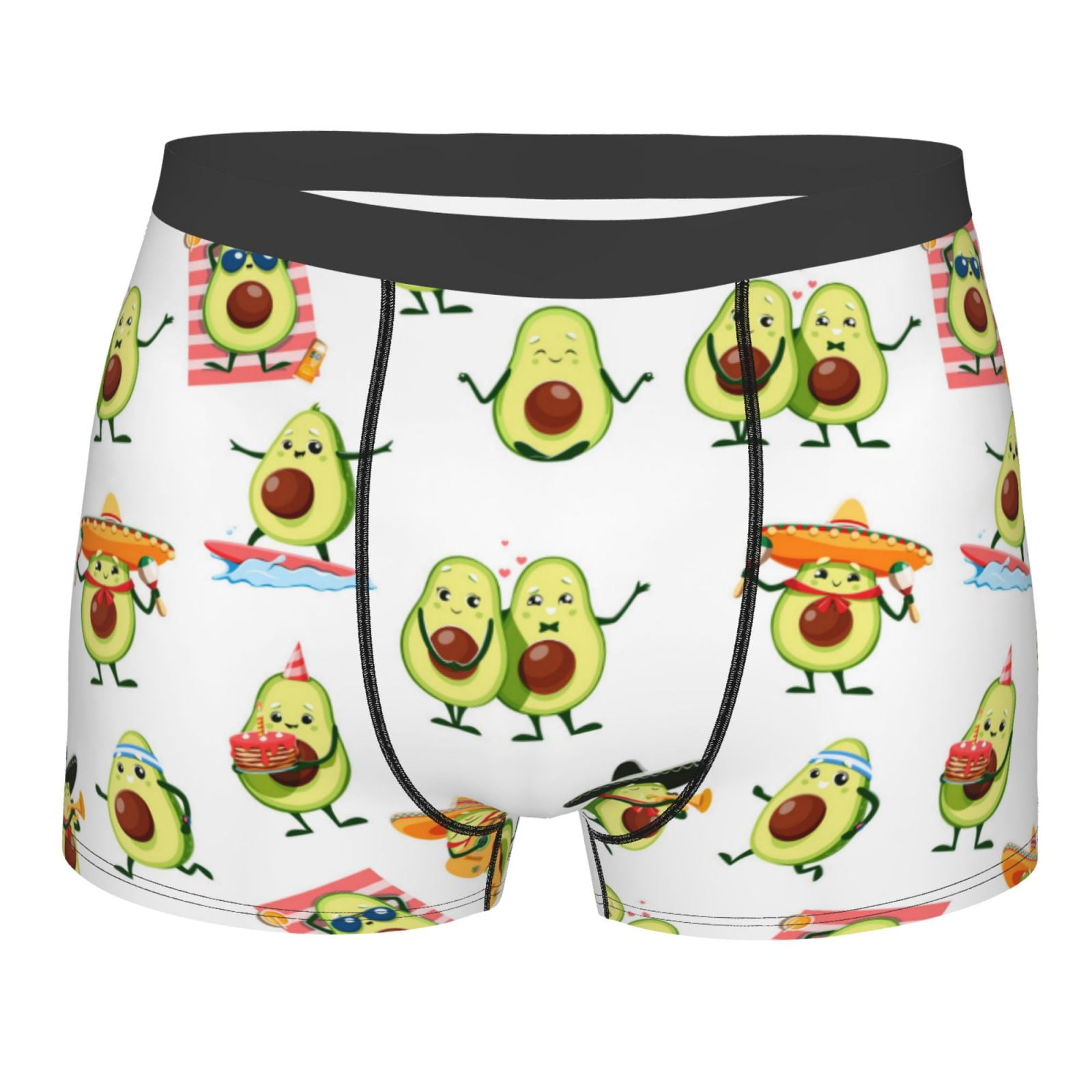 Rateoe Kawaii Mexican Avocado Mens Boxer Briefs Poly Spandex ...
