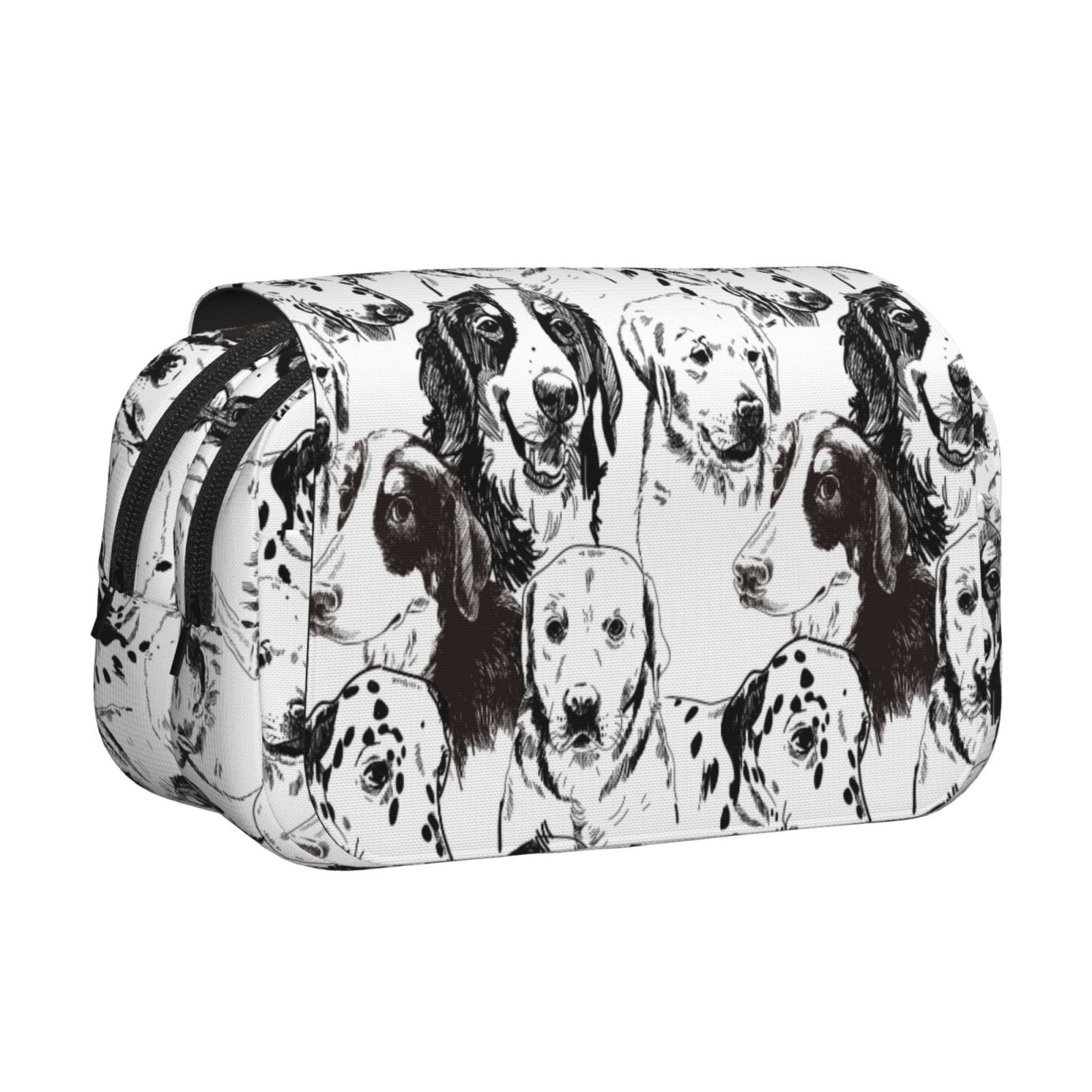 Rateoe Labrador Retriever Dog Pattern Double Clamshell Pen Case ...